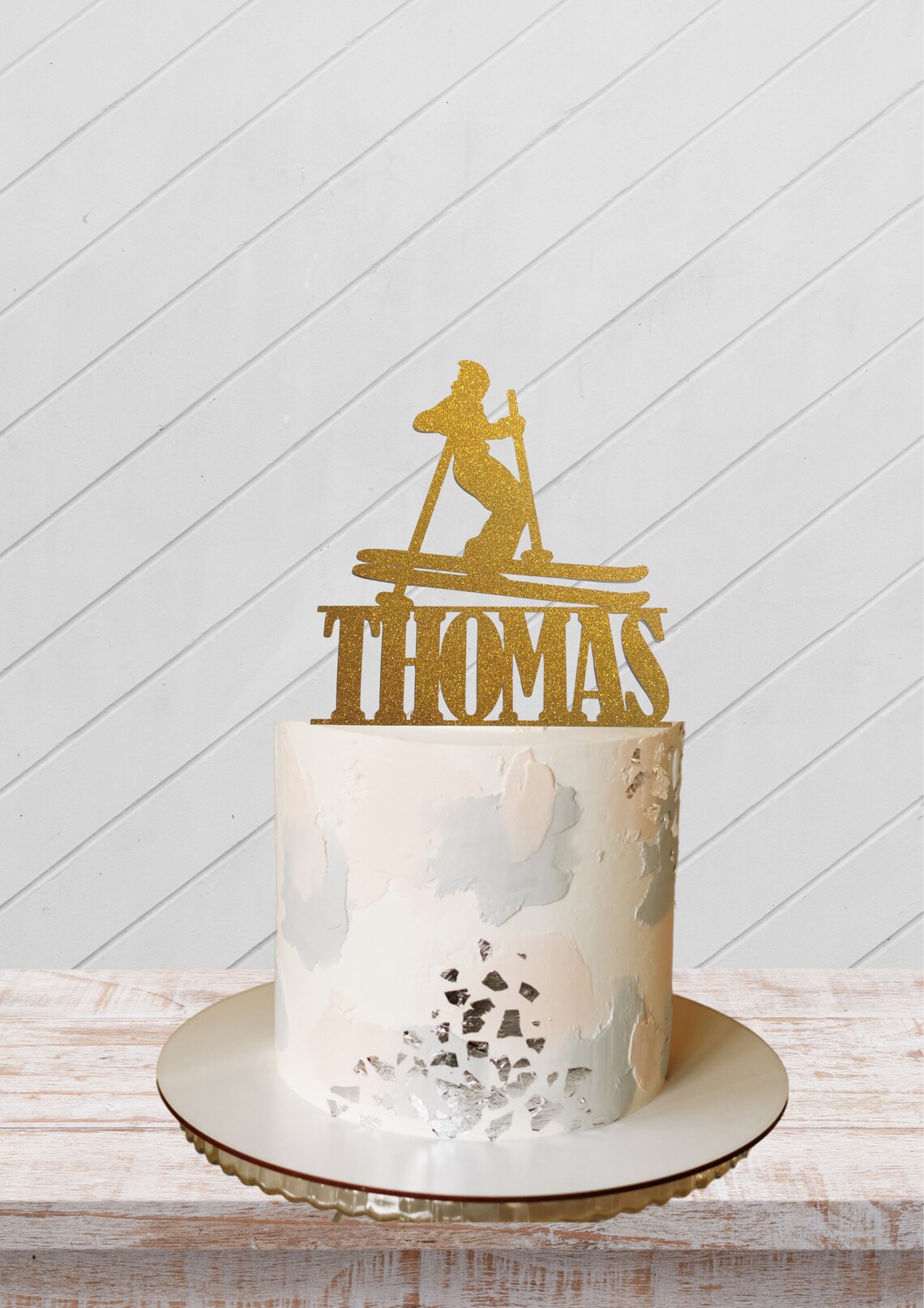 Personalised Skiing Skier Cake Topper Birthday Cake Topper - Etsy