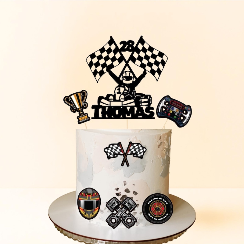 Racing Go Kart Cake Topper - Etsy UK