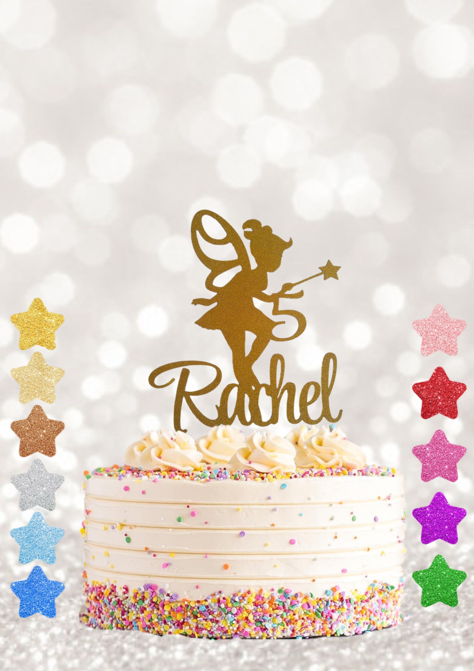 Customised Fairy cake topper Fairy Party Cake Topper Fairy | Etsy