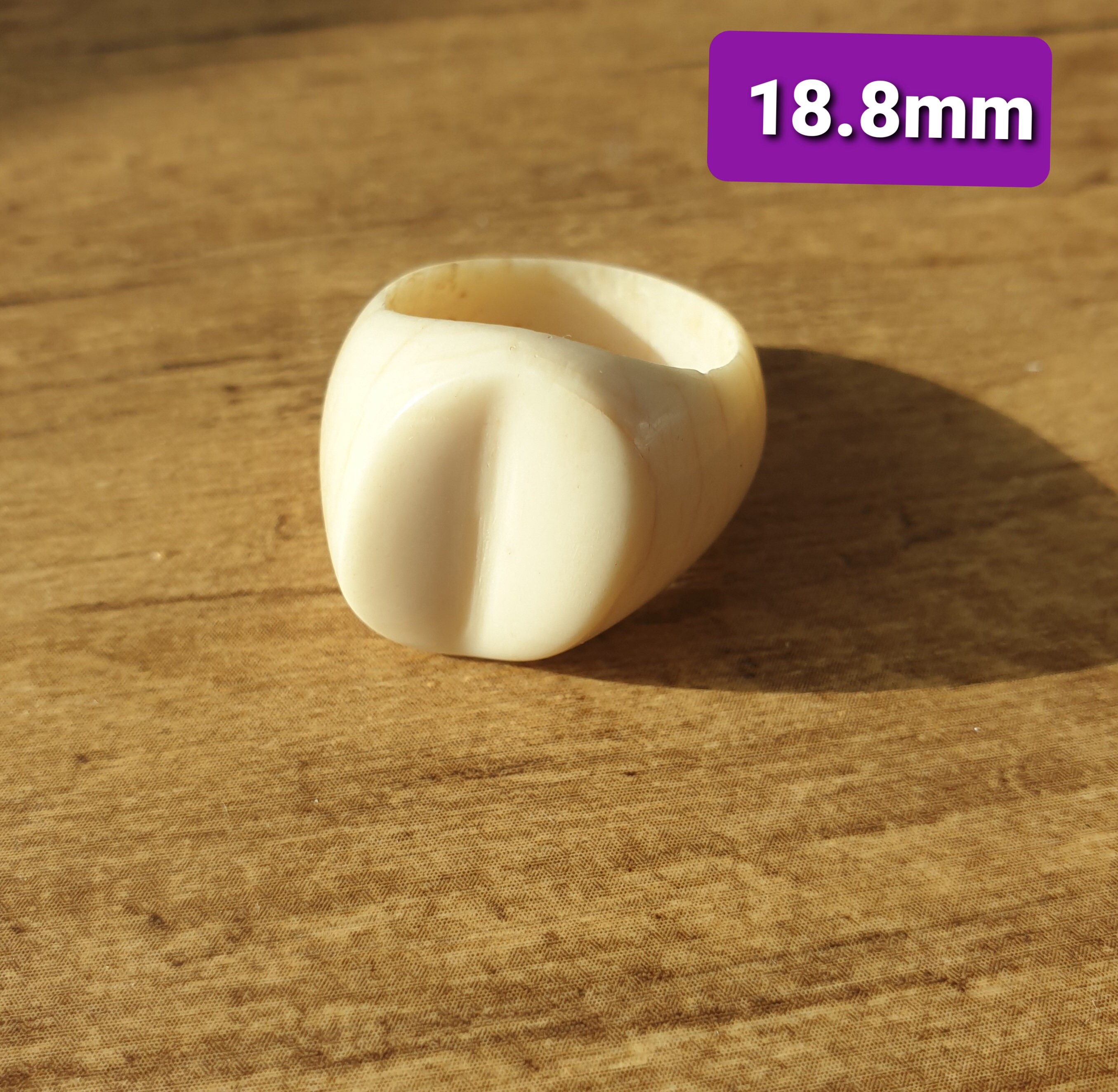 Small Size Ring Hand Crafted Bone Ring Natural Bone Ring Carved Bone ...