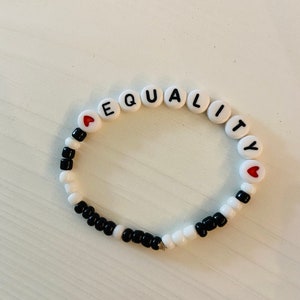 Equality Word Bracelet -- PROCEEDS TO CHARITY! Beaded Stretch Bracelet ...