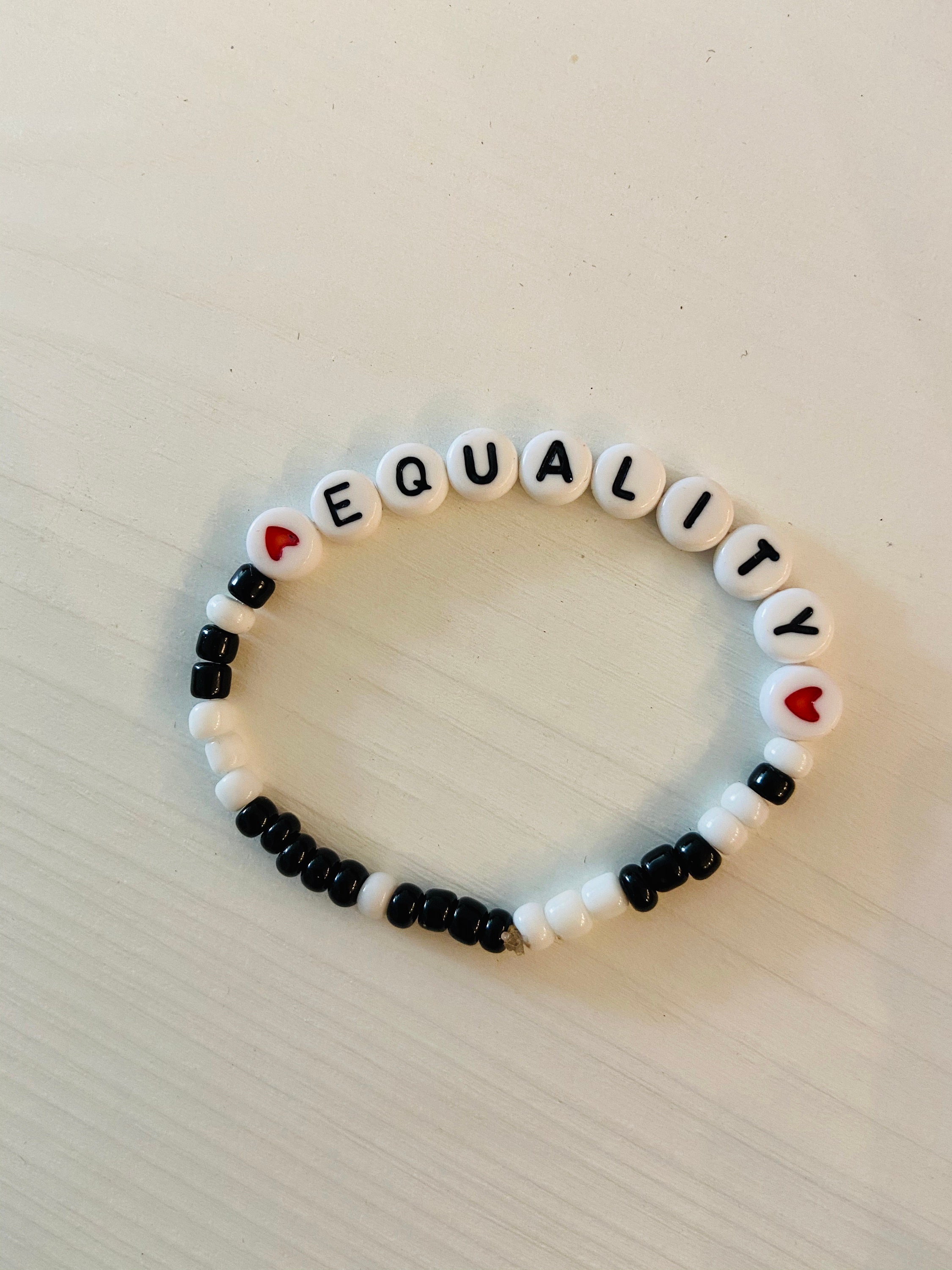 Equality Word Bracelet -- PROCEEDS TO CHARITY! Beaded Stretch Bracelet ...