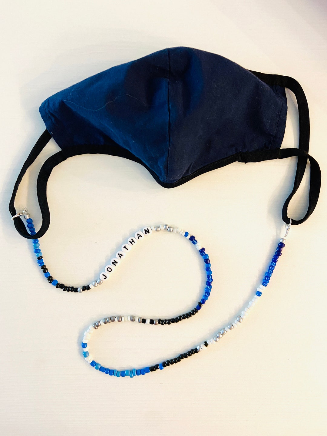 Personalized Mask Lanyard Chain for Kids and Adults, Customizable Blue ...