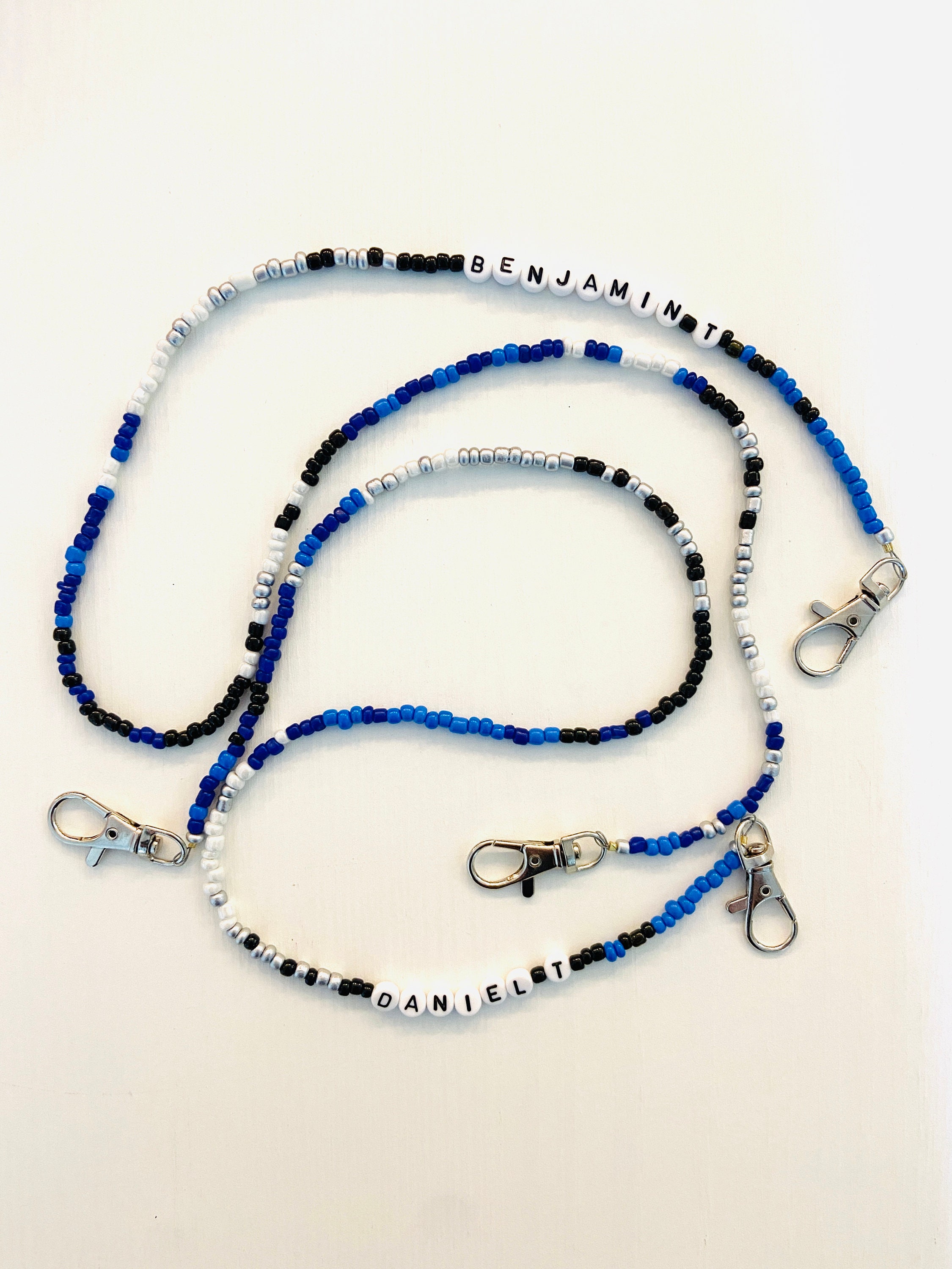 Personalized Mask Lanyard Chain for Kids and Adults, Customizable Blue ...