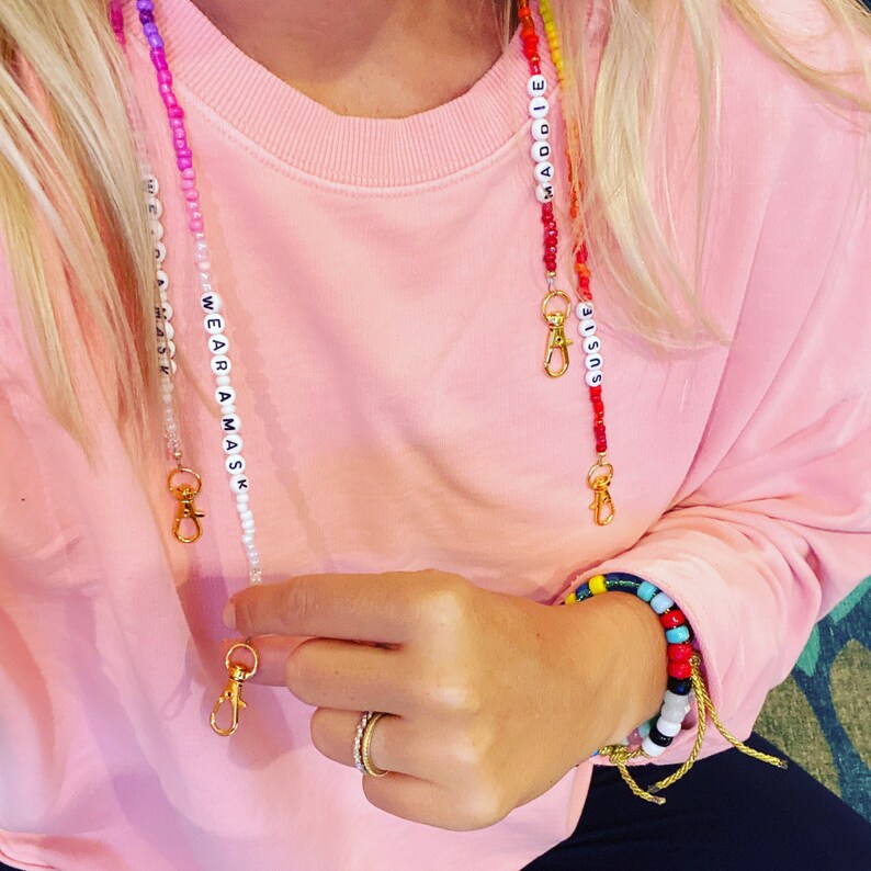 Custom Mask Lanyard Chain for Kids and Adults Personalized | Etsy
