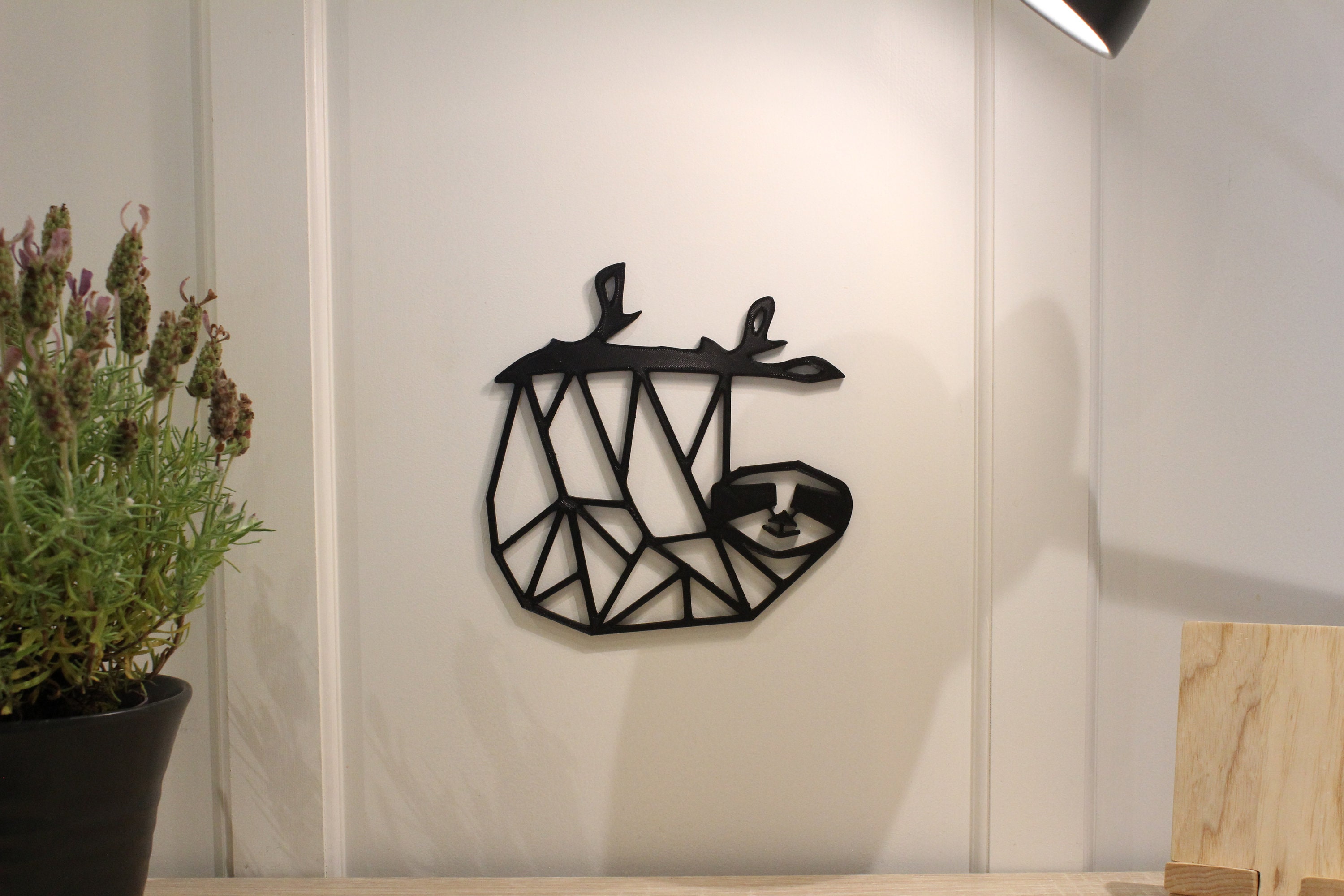 Geometric Sloth Wall Art Decoration Animal Colour | Etsy UK