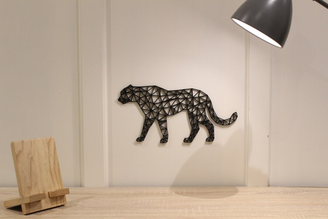 Geometric Leopard Wall Hanging Art Decoration Black/white Family Gift ...