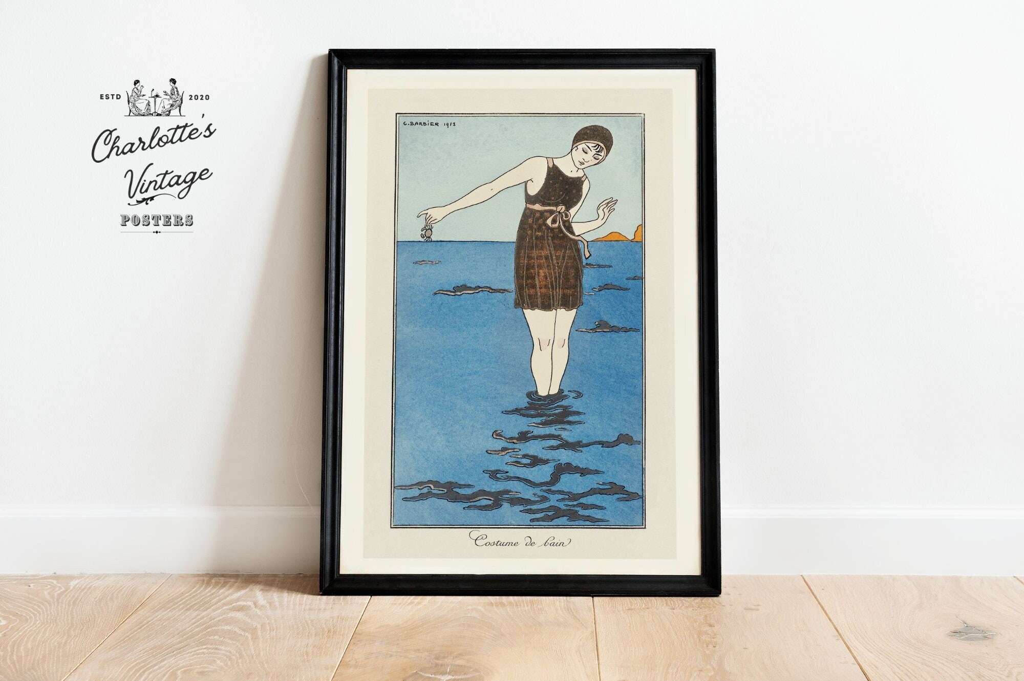 Vintage French Poster Vintage Fashion Print Women Model Fashion Poster ...