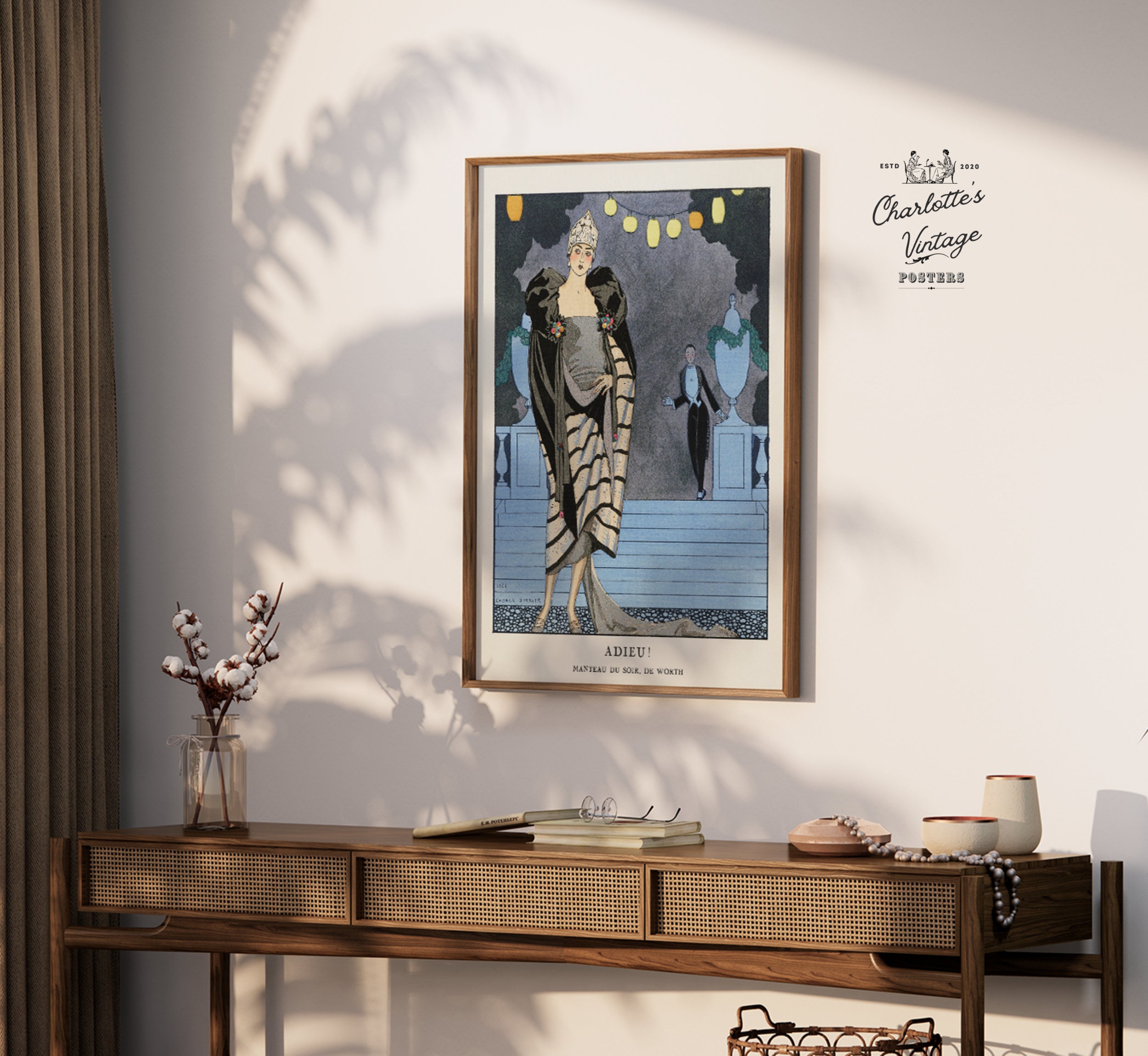 Adieu Vintage French Poster Vintage French Wall Decor 1920s Wall Art ...