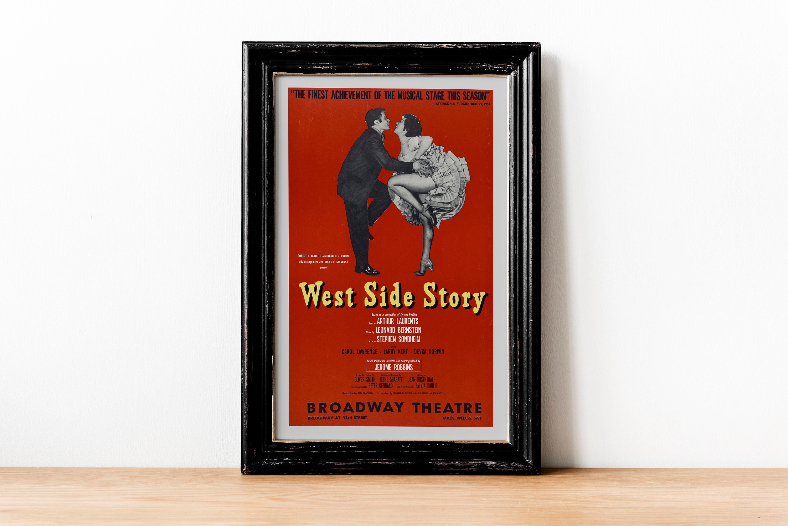 West Side Story Poster Vintage Musical Poster Gift for Musical Lover ...