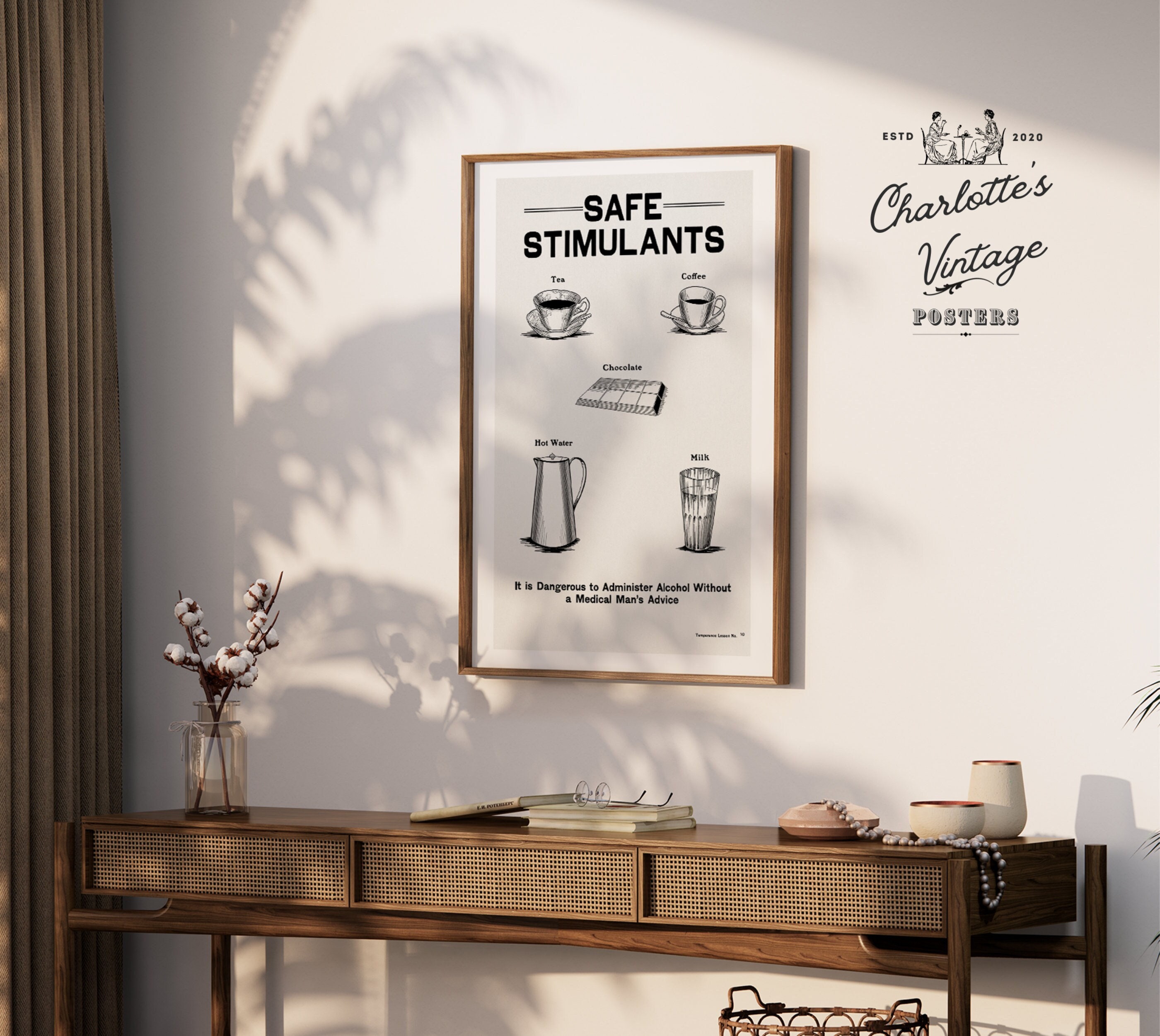 Prohibition Poster Safe Stimulants Poster Anti Alcohol Poster Funny ...