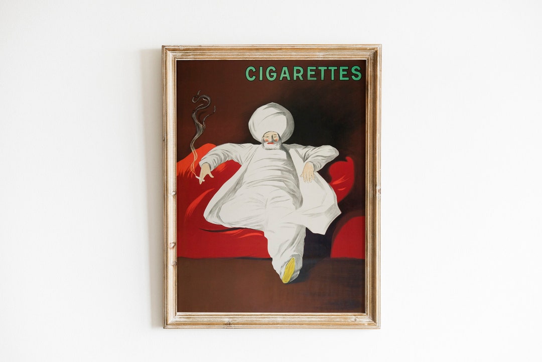 Vintage Cigarette Poster Cigarettes Poster 1912 Poster Vintage ...