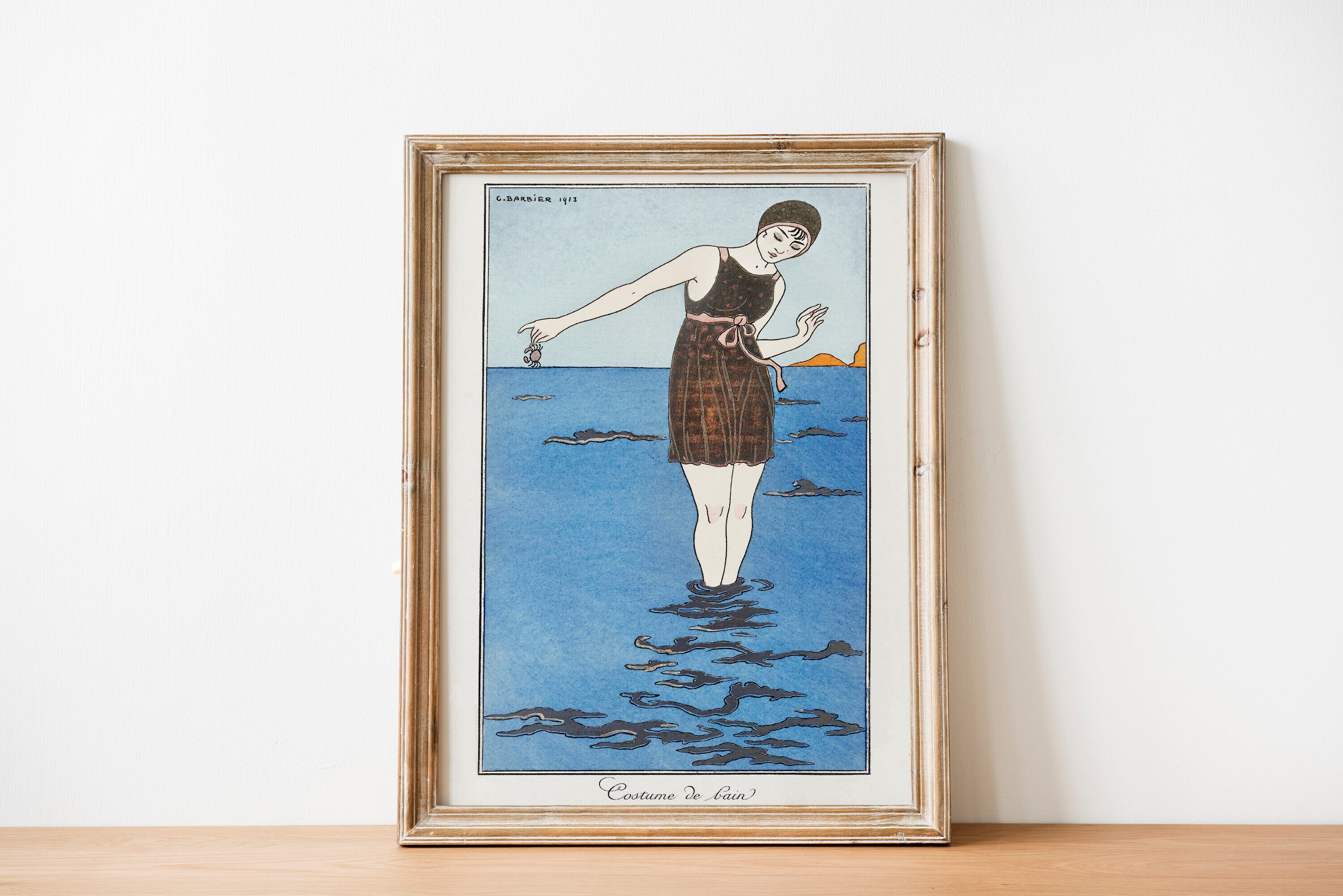 Vintage French Poster Vintage Fashion Print Women Model Fashion Poster ...