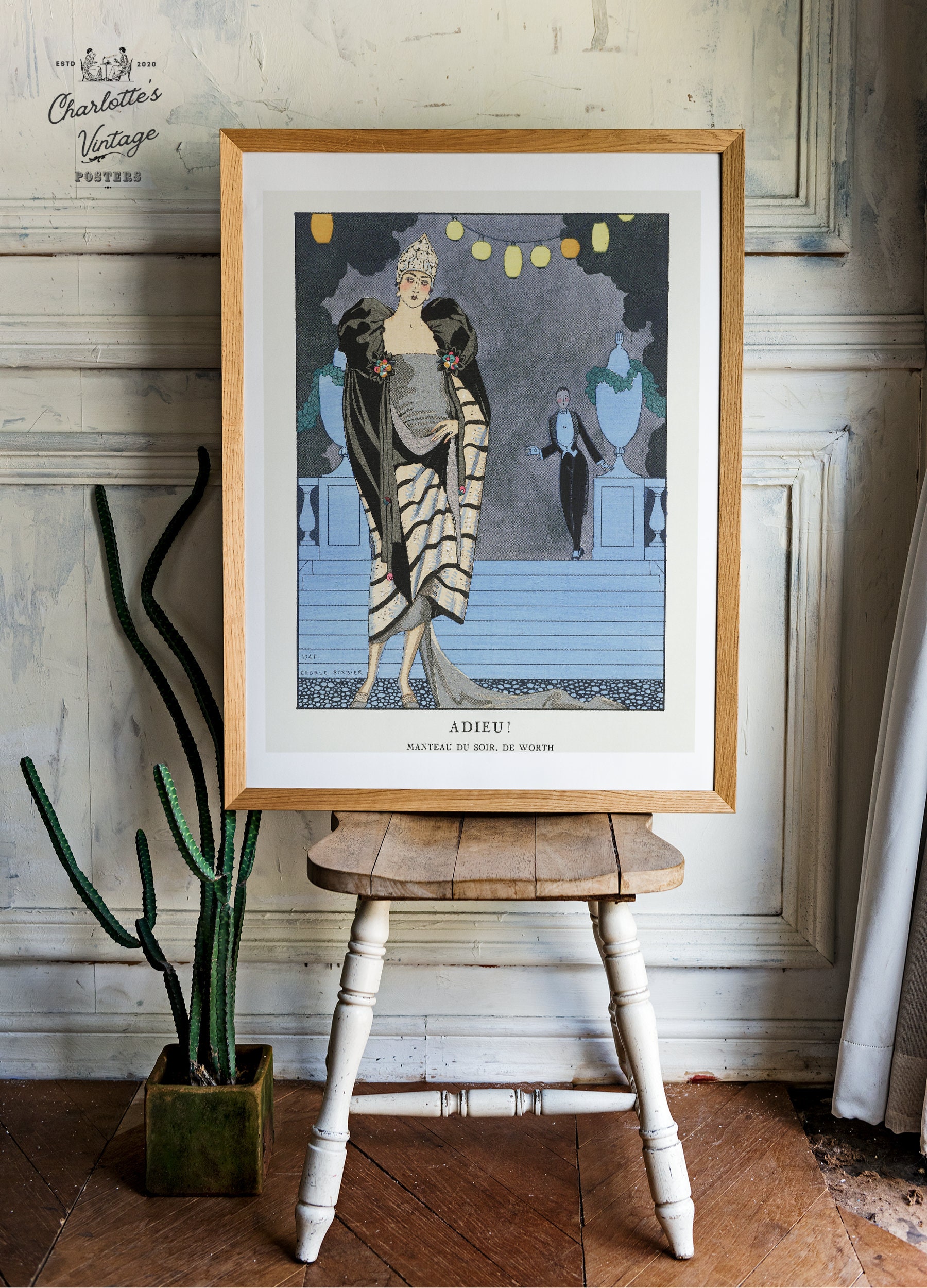 Adieu Vintage French Poster Vintage French Wall Decor 1920s Wall Art ...