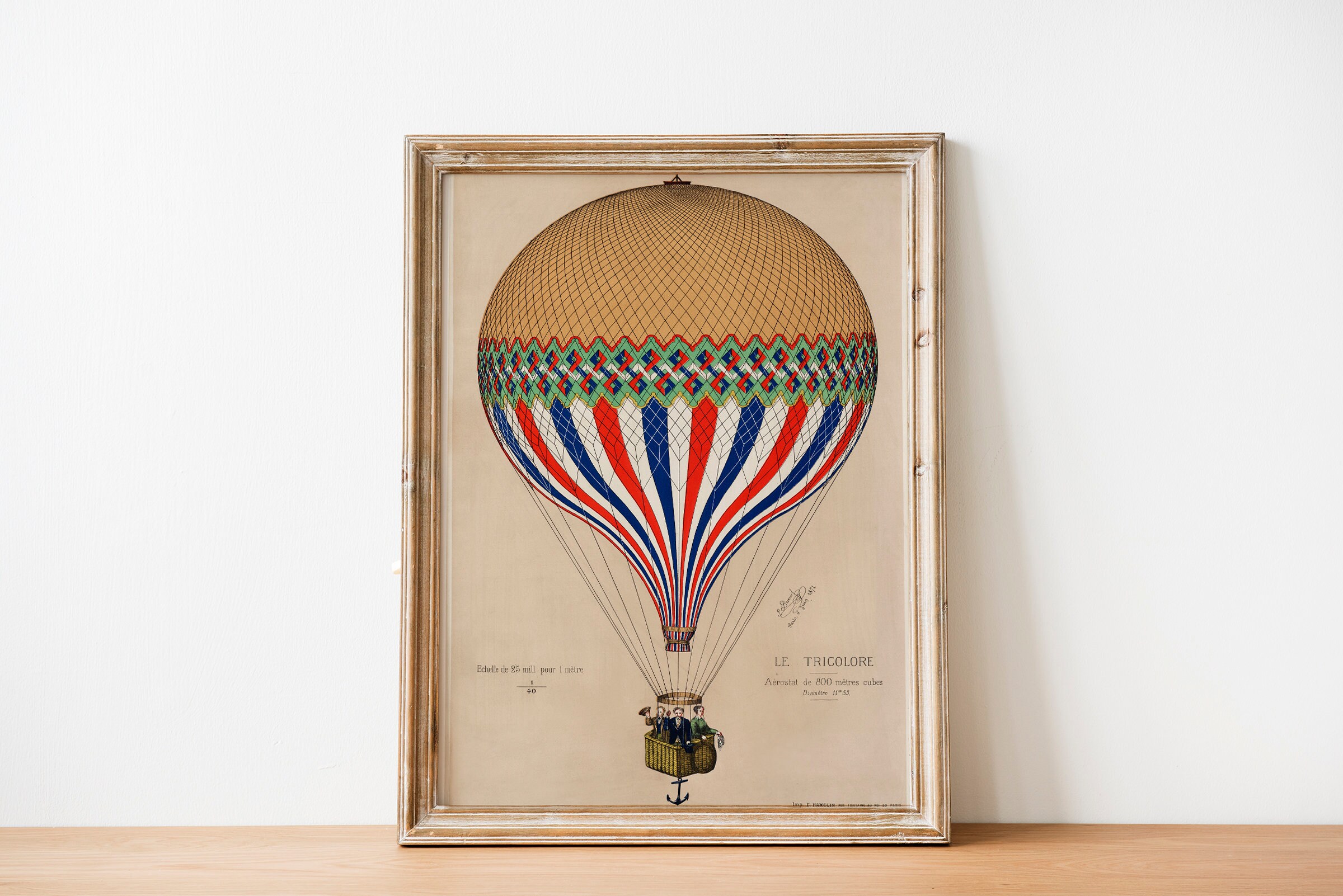 Vintage Balloon Poster Set 4 Prints French Balloon Art Retro Gallery ...
