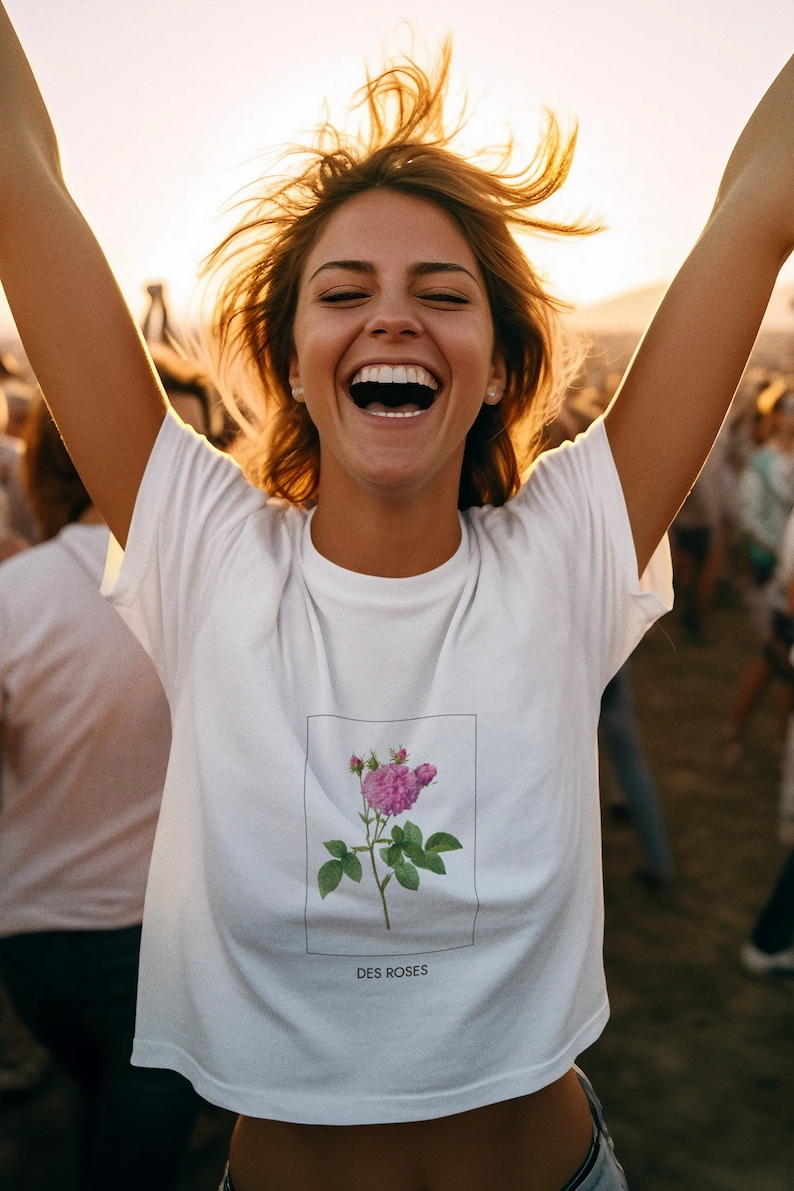Pink Roses T-shirt Vintage Botanical Tee Retro Pink Roses Shirt Gift ...