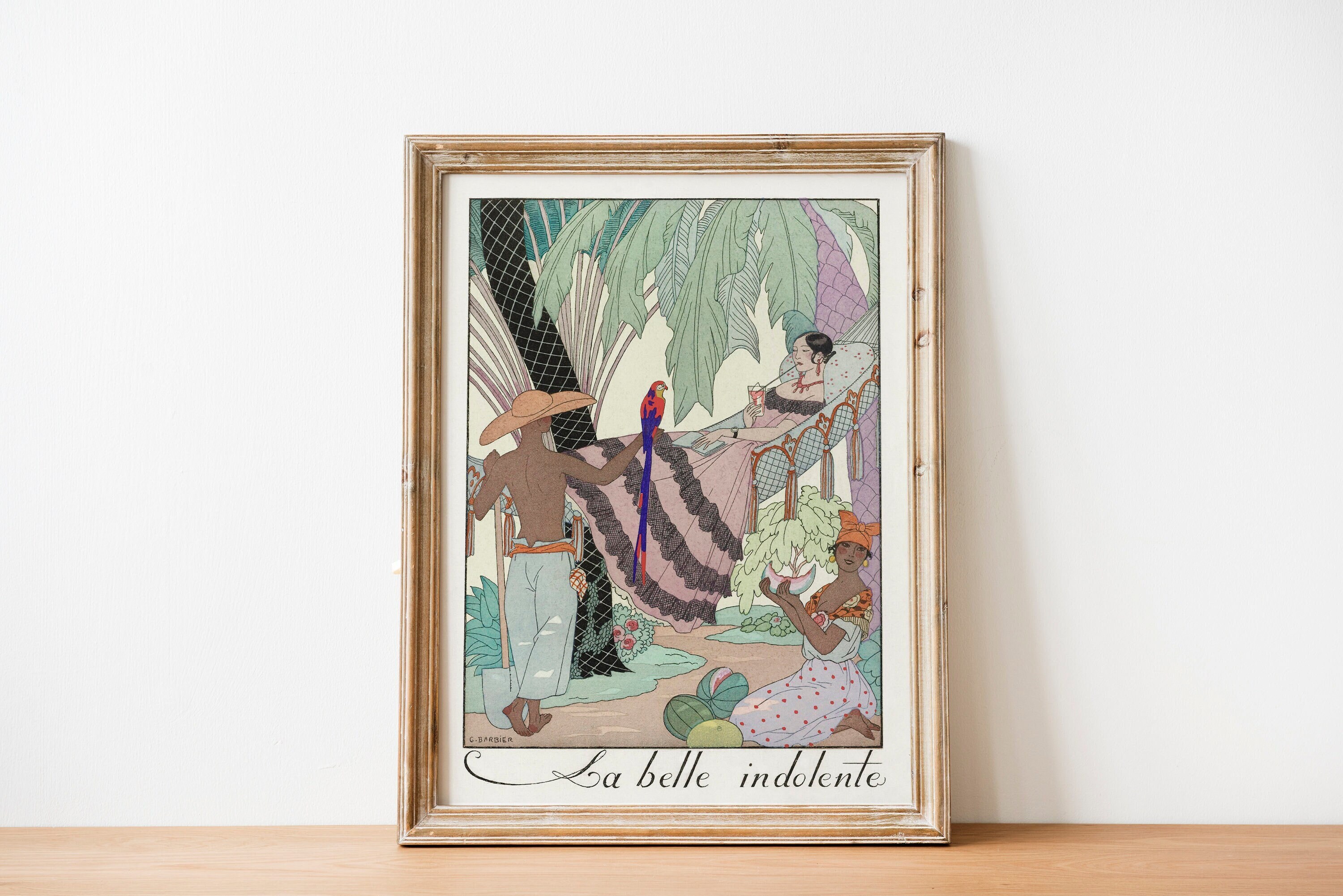 Indolent Beauty Vintage French Poster Art Deco Poster Vintage French ...