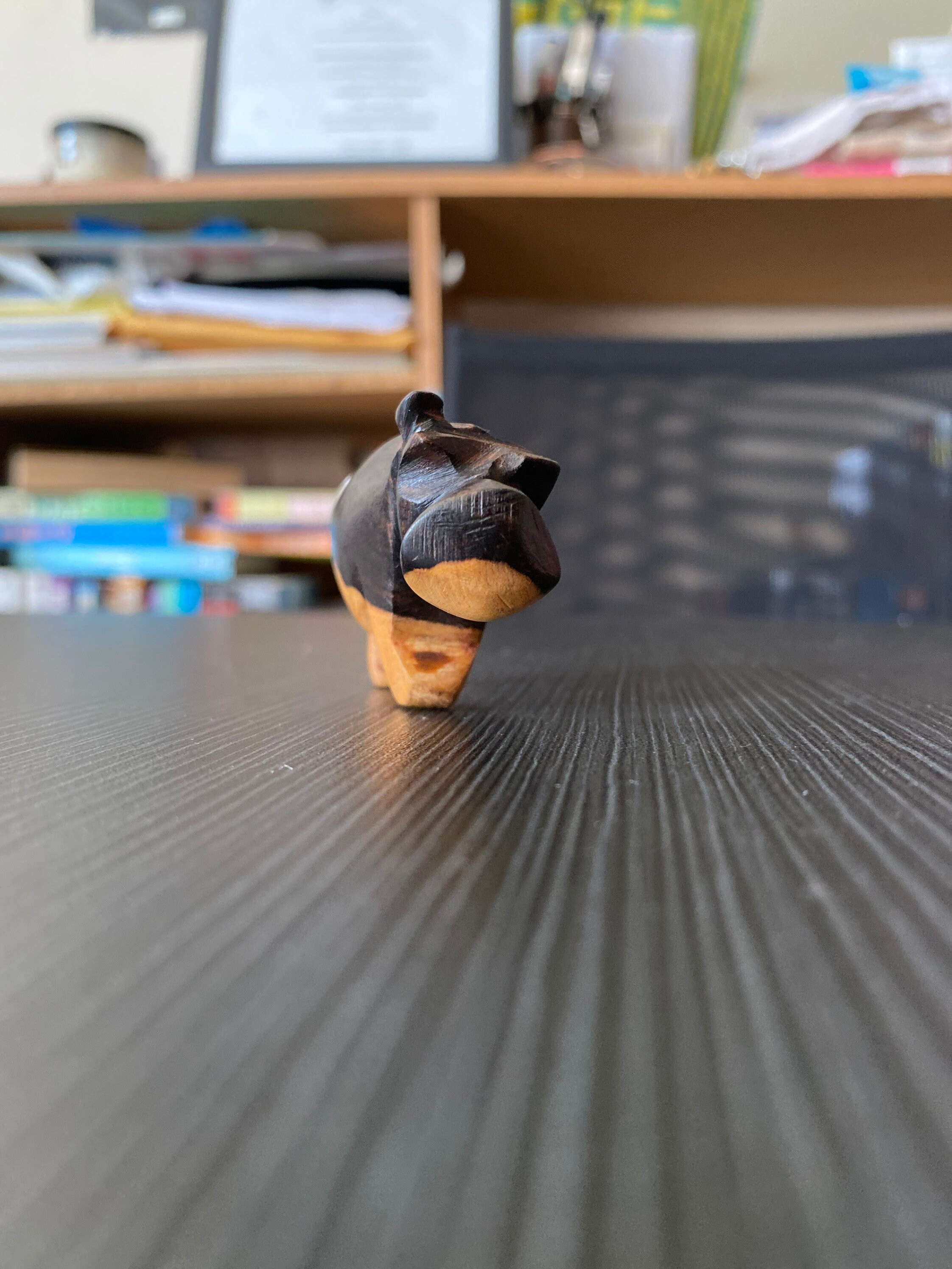 AUTHENTIC BLACK and Tan Mali hippo CARVING Keychain - Etsy