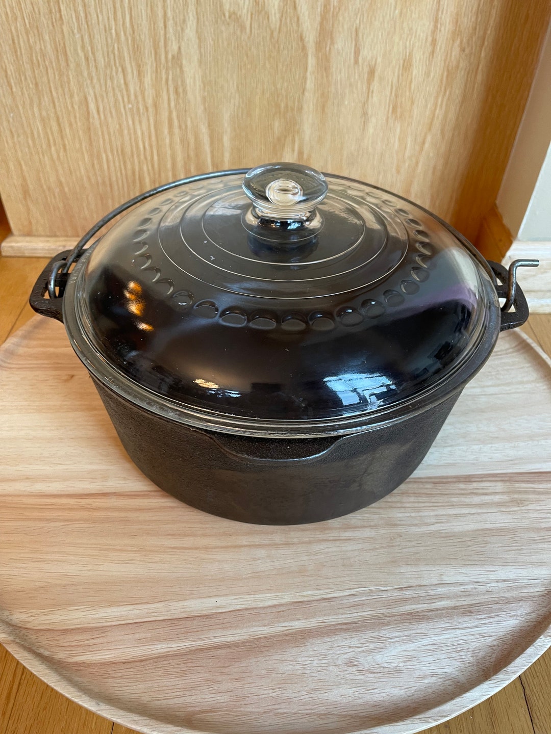 Amazing Black Cast Iron Kettle Stamped 5 QT Made in the USA A With ...