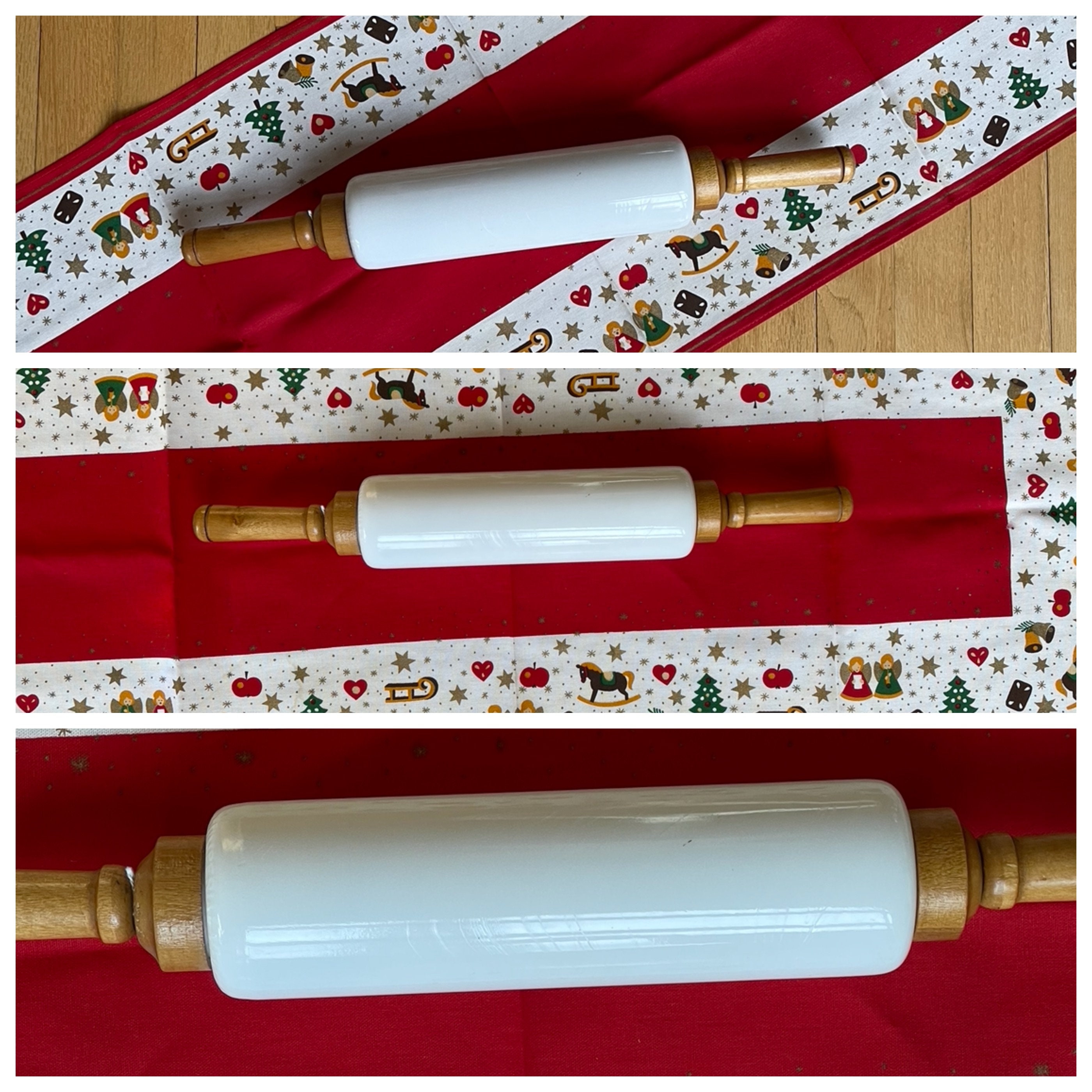 Antique 1920s Imperial White Milk Glass Rolling Pin With - Etsy