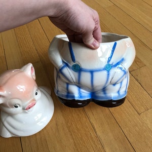 Vintage 1940s Enesco Lorraine Elam Smiling Pig Ceramic/pottery Cookie ...