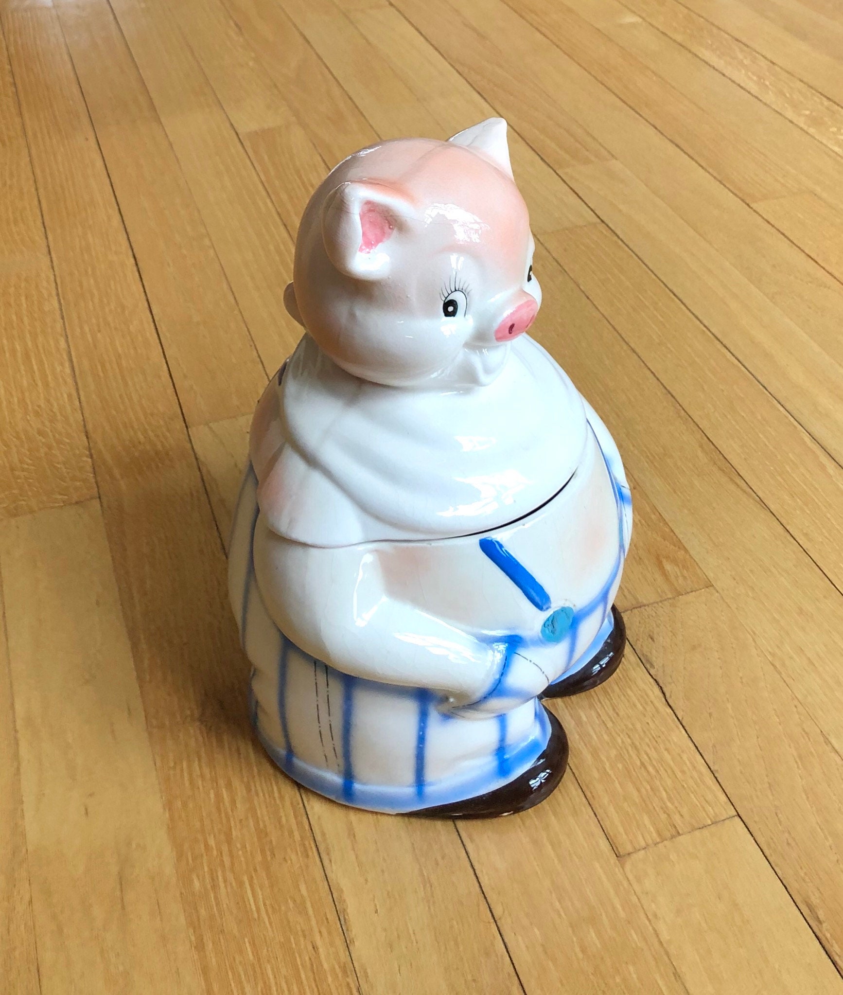 Vintage 1940s Enesco Lorraine Elam Smiling Pig Ceramic/pottery Cookie ...