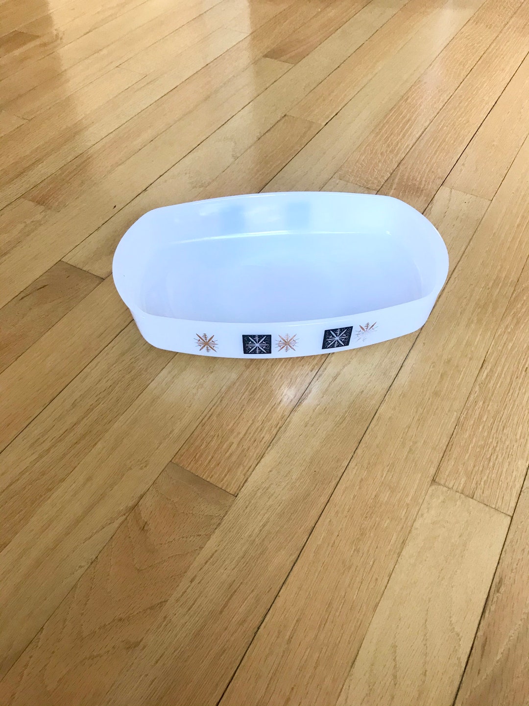 Small MCM Federal Glass Milk Glass Vintage Casserole Heat Proof Oven ...