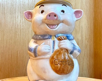Vintage 1940s Enesco Lorraine Elam Smiling Pig Ceramic/pottery Cookie ...