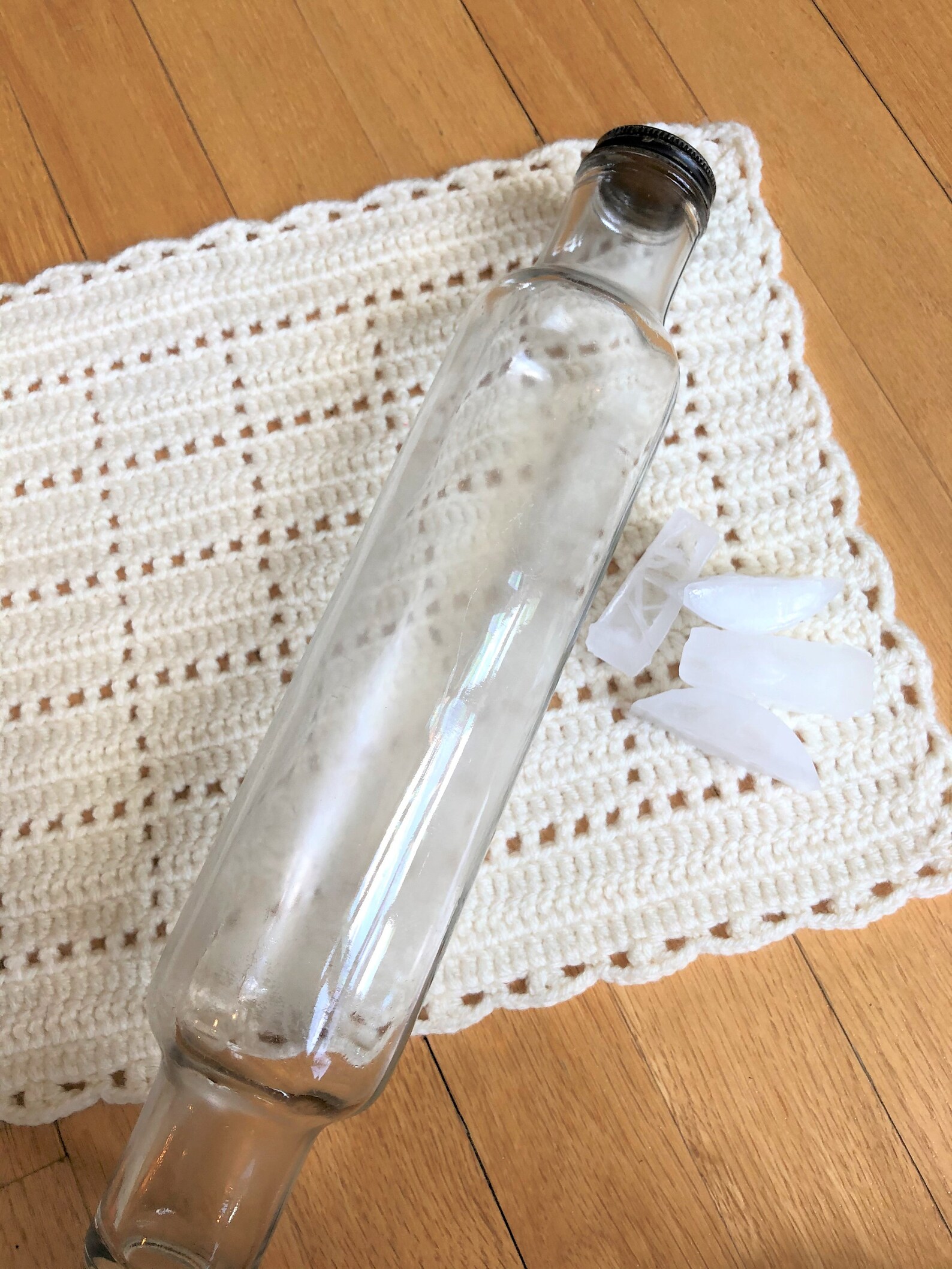 Antique Glass Fillable Rolling Pin With Tin Black Lid - Etsy