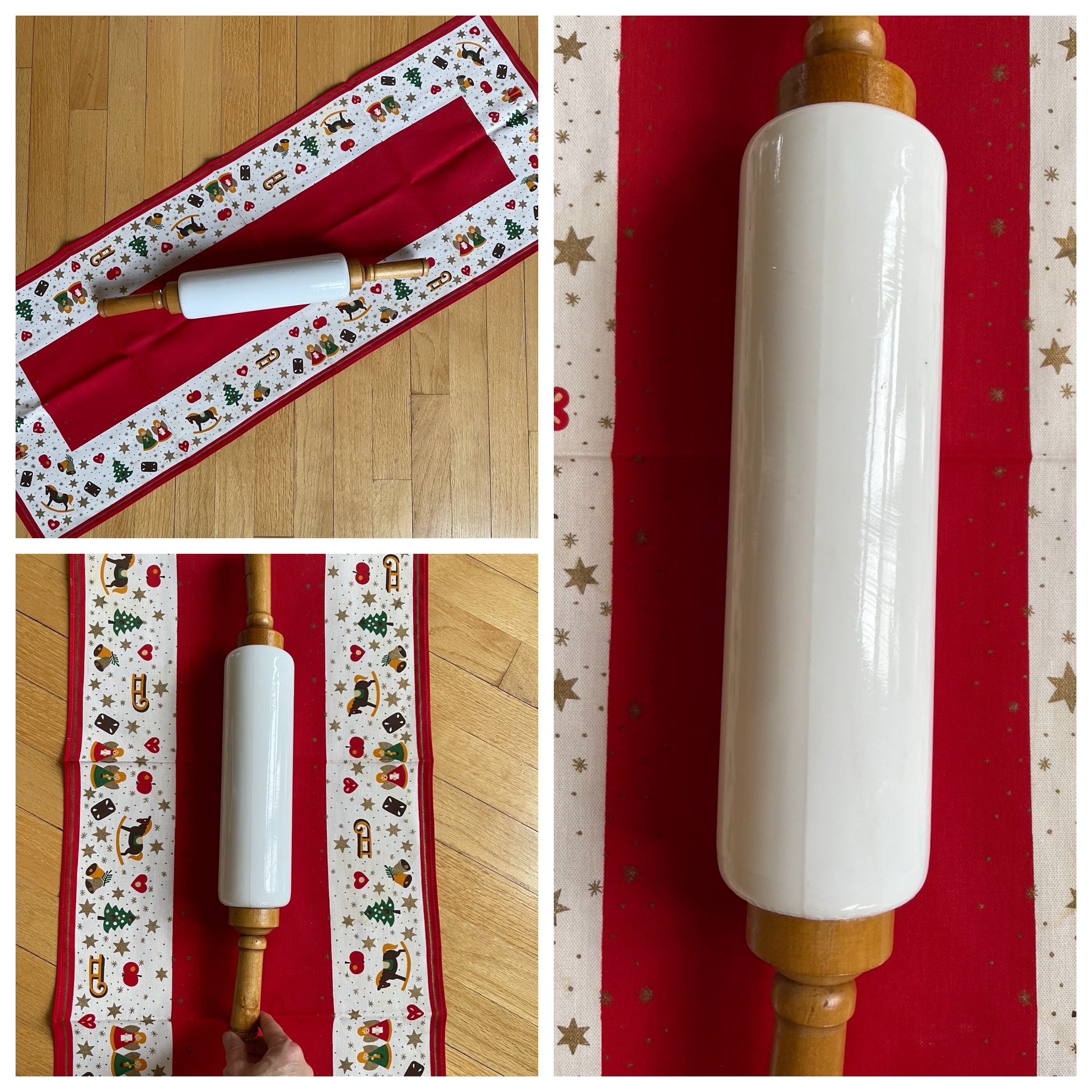 Antique 1920s Imperial White Milk Glass Rolling Pin With - Etsy