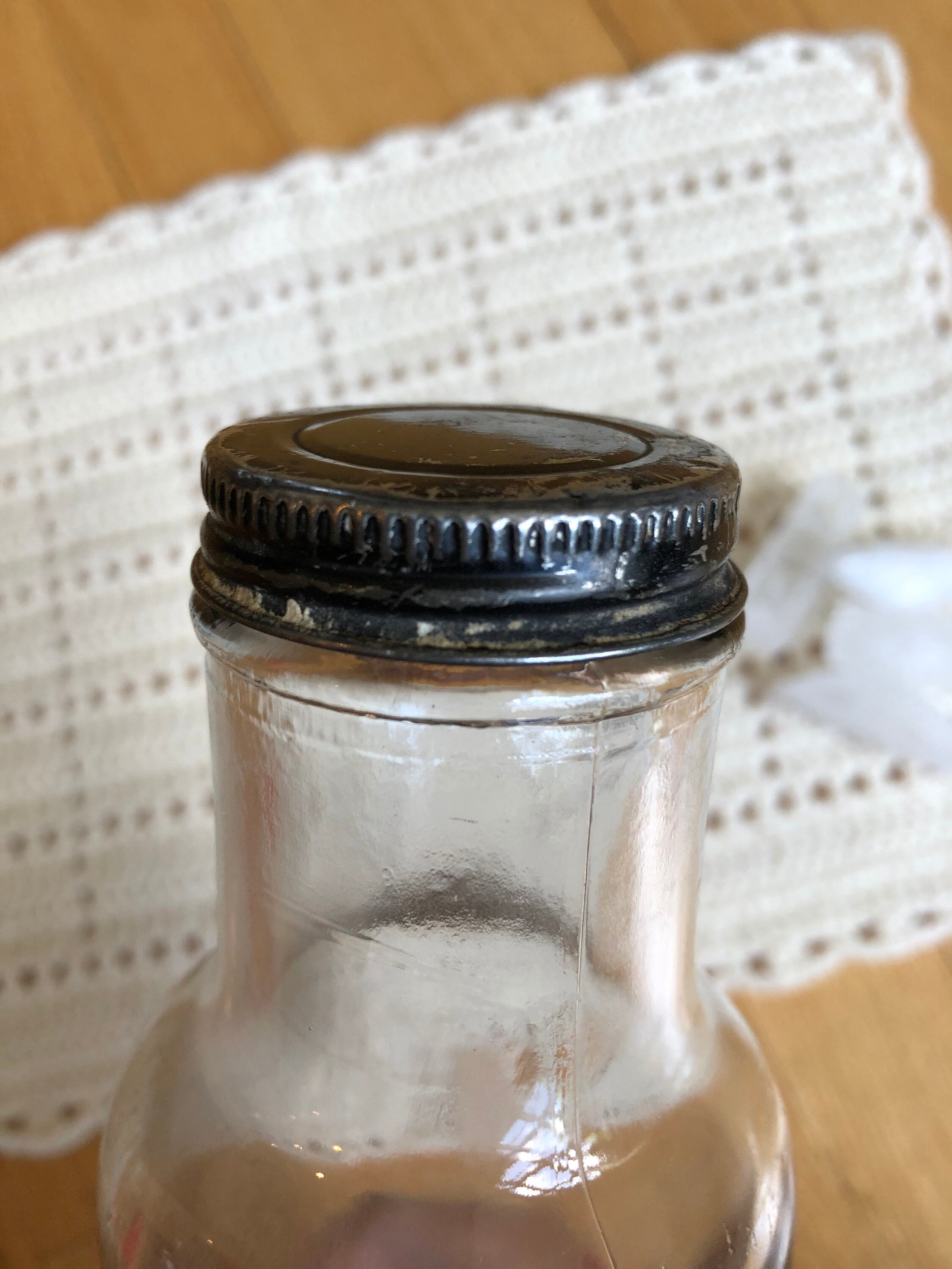 Antique Glass Fillable Rolling Pin With Tin Black Lid - Etsy
