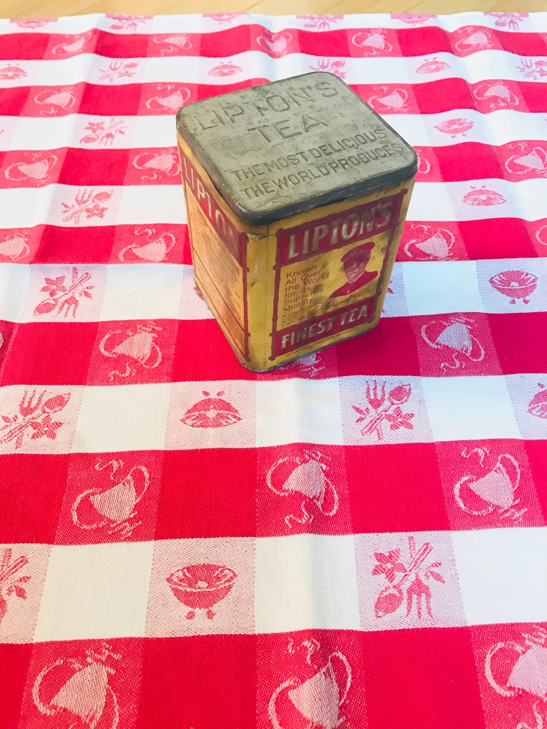 Incredible Vintage Lipton Metal Tea Tin / Container Planter Ceylon - Etsy