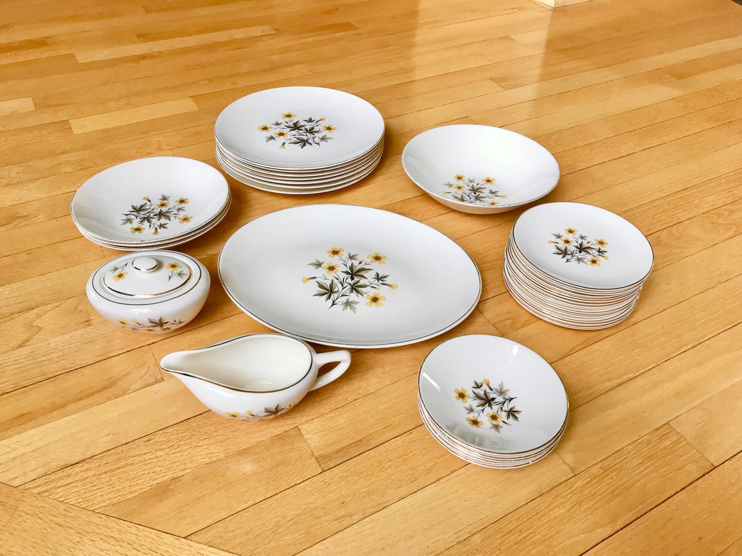 Beautiful Vintage 1950s / 50s Dish Set by Knowles Sun Light / Sunlight ...