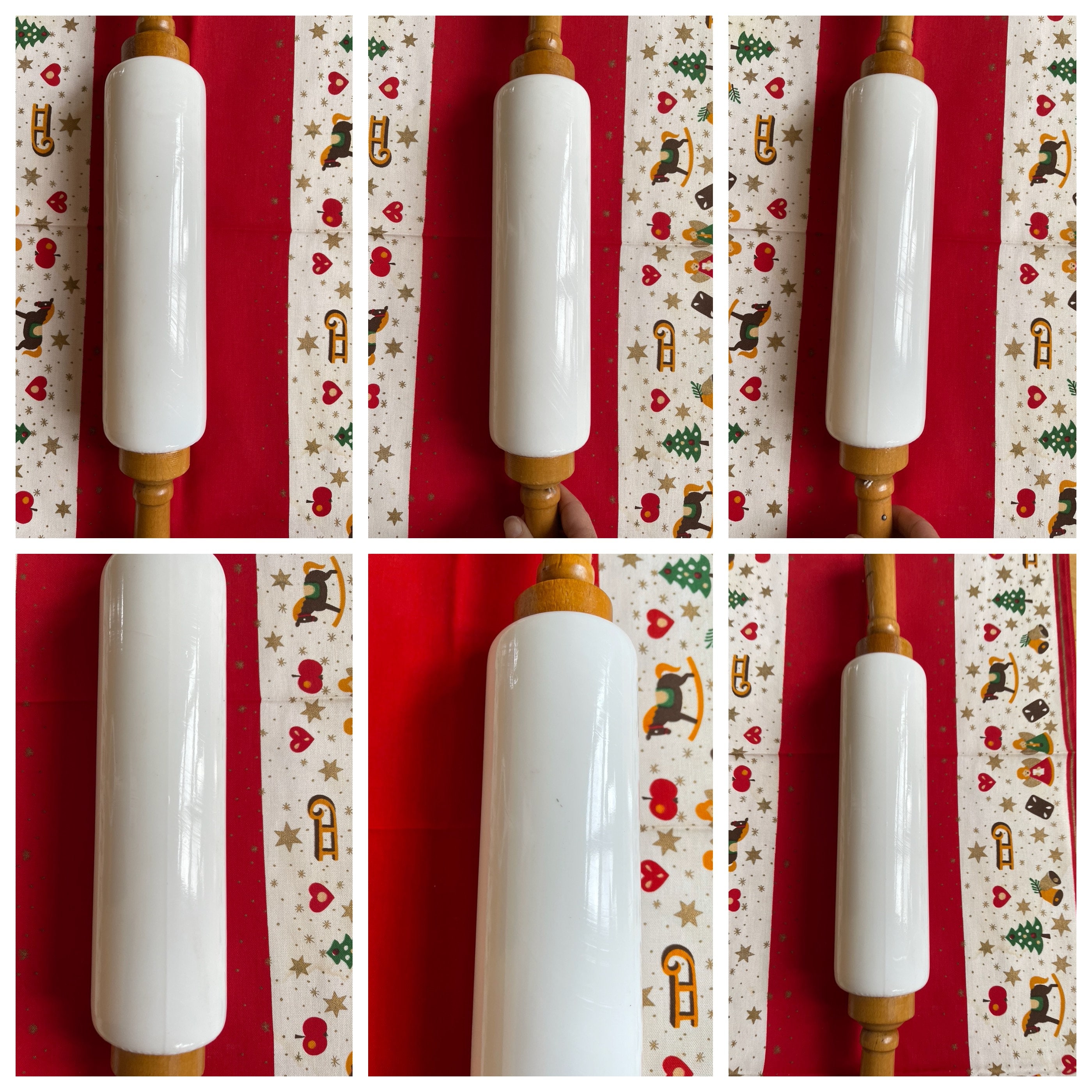 Antique 1920s Imperial White Milk Glass Rolling Pin With - Etsy