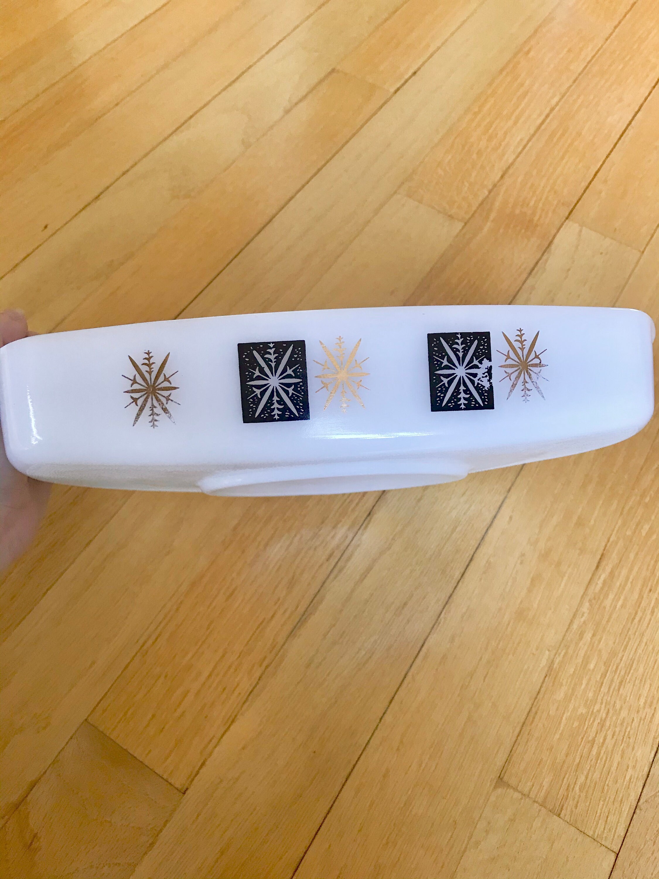 Small MCM Federal Glass Milk Glass Vintage Casserole Heat Proof Oven ...
