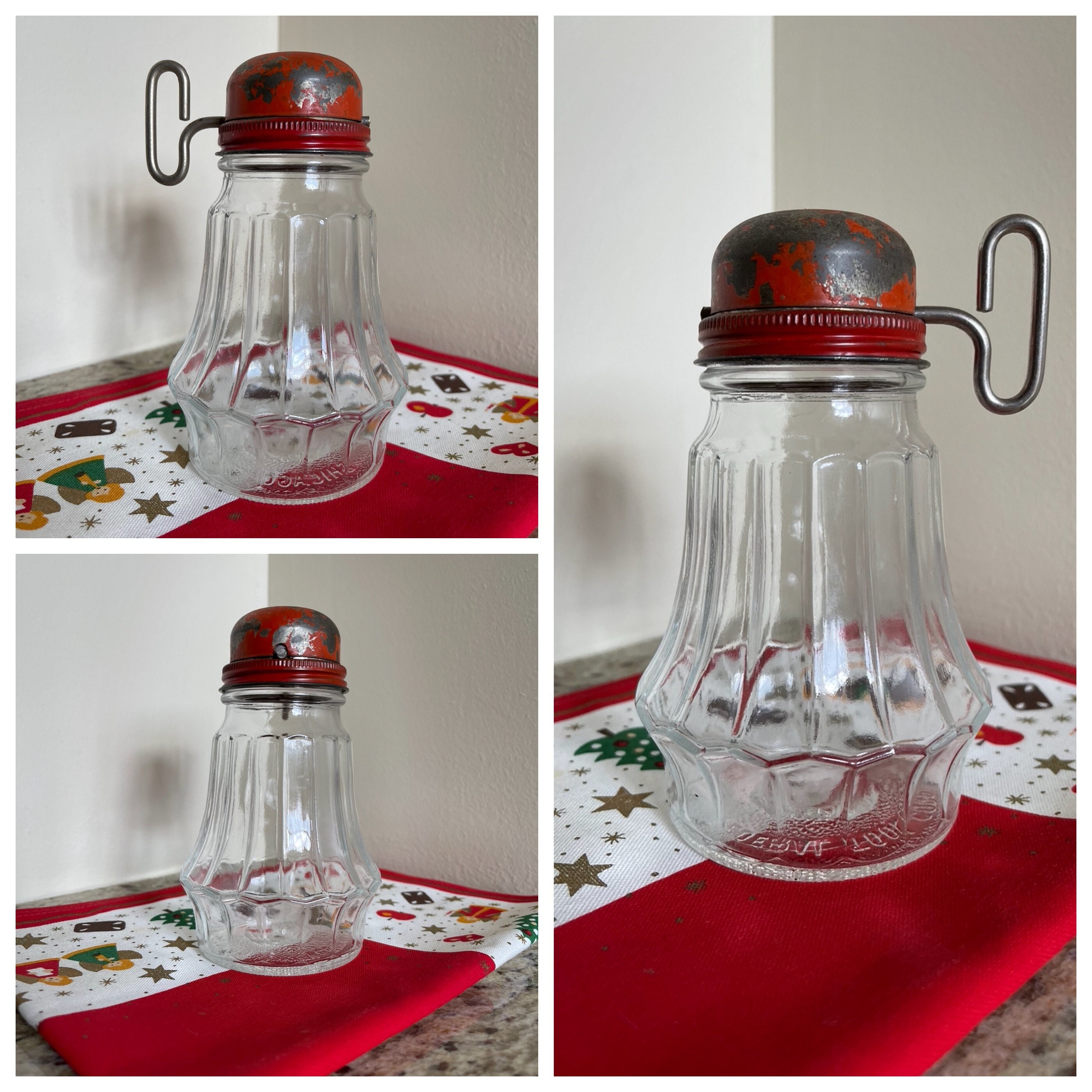 Great Vintage Red and Glass Federal Tool of Chicago Nut/spice Turn Key ...