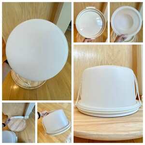 Vintage Tupperware Cake Cover Carrier #683-8 Butterscotch Golden Yellow ...