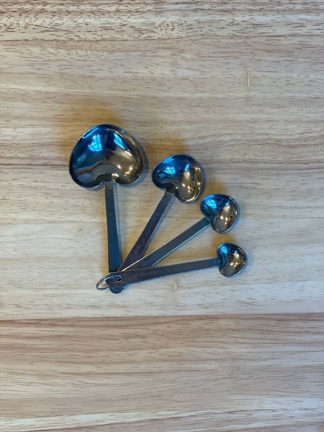 Cute Kate and Aspen Stainless Steel Heart Shaped Measuring Spoons With ...
