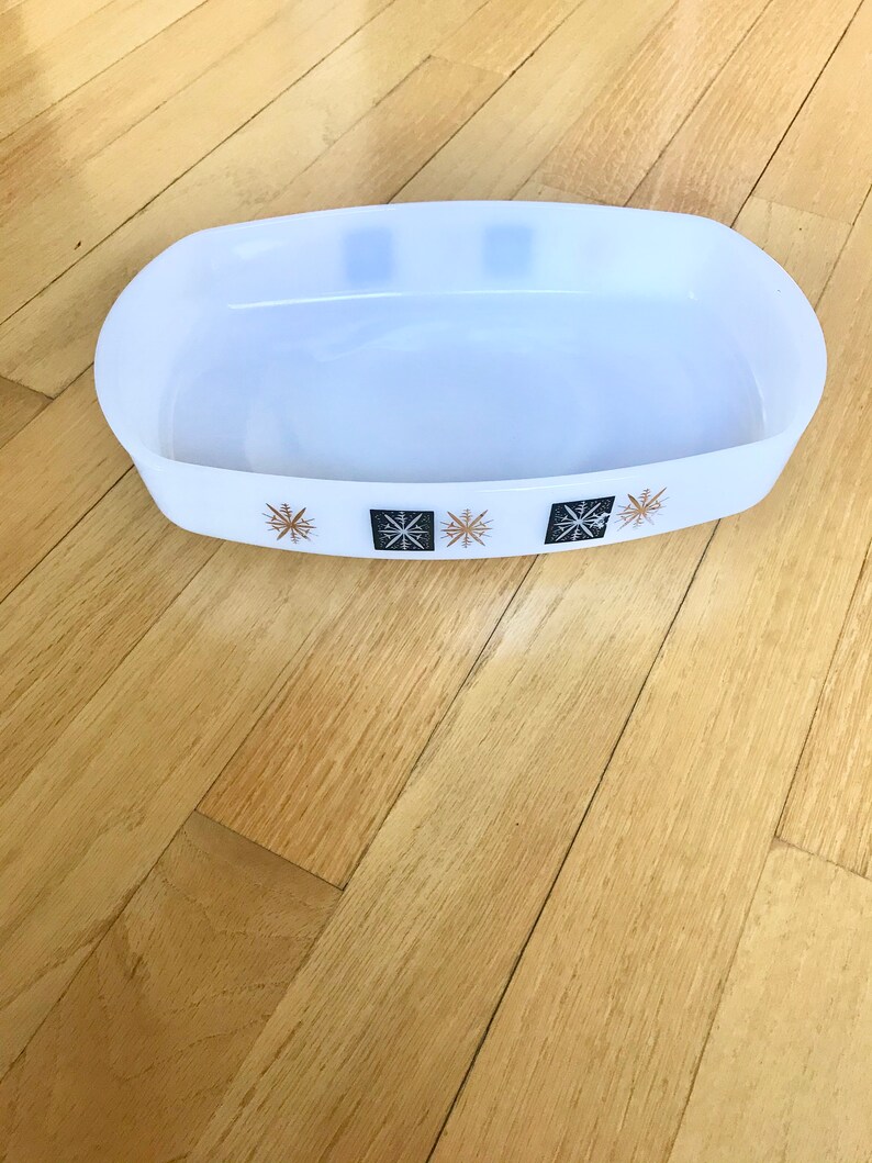 Small MCM Federal Glass Milk Glass Vintage Casserole Heat Proof Oven ...