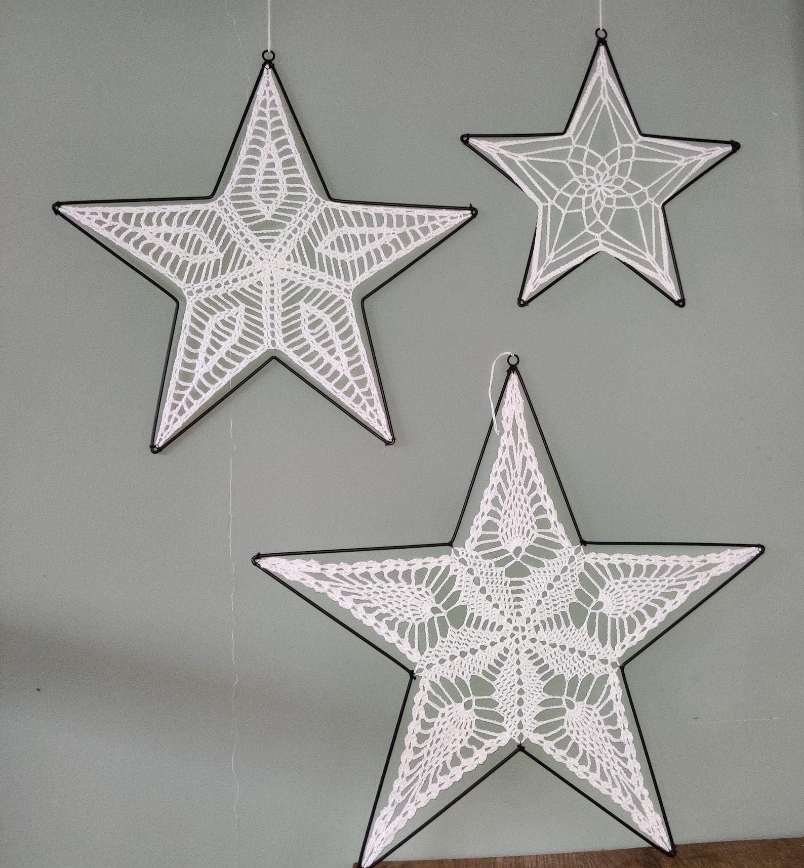 Crochet Pattern 5 Pointed Star, Diagram and Written, 3 Sizes, Christmas ...