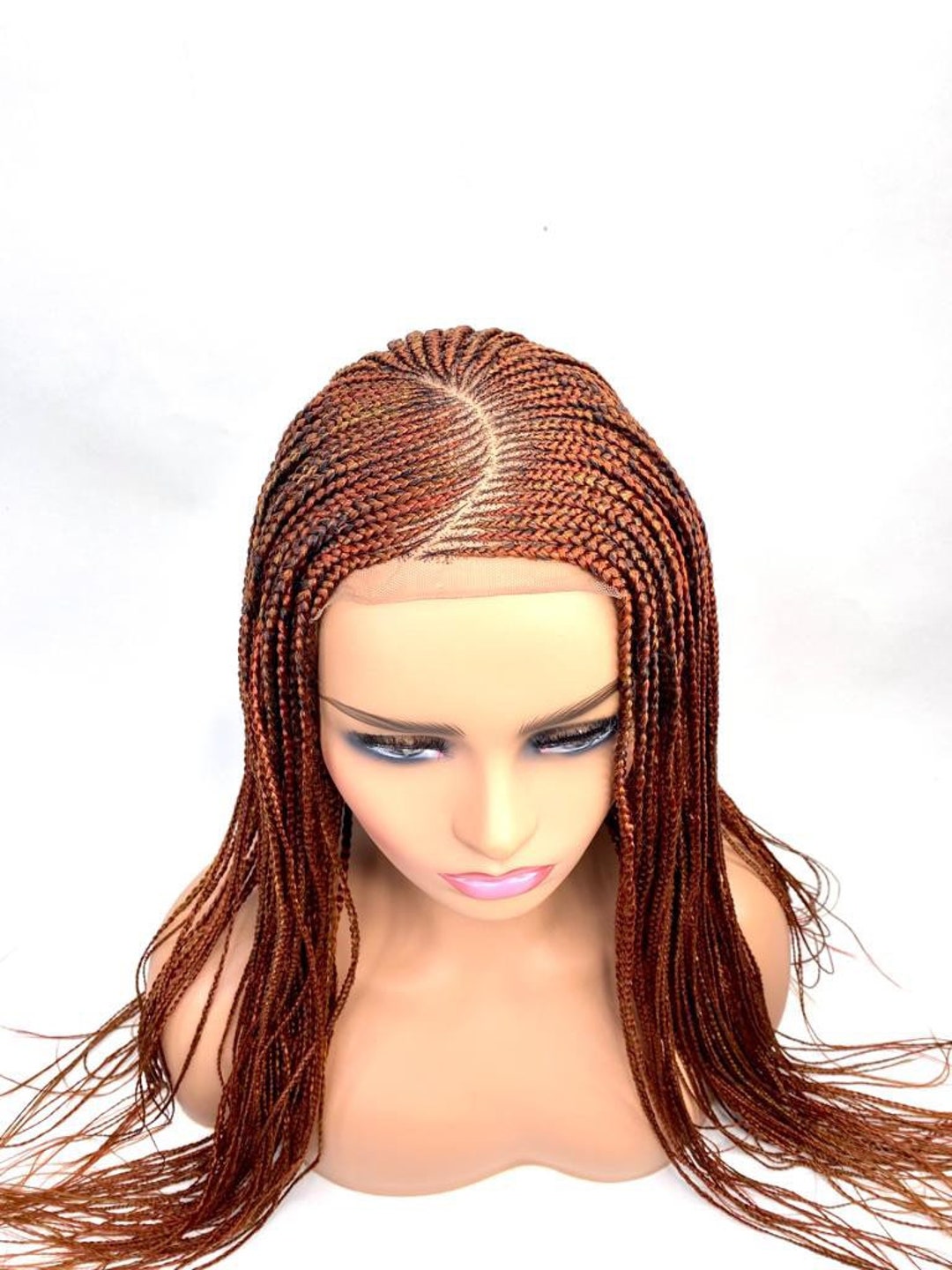 Custom Braided Wig, Neat Braided Wig, Braided Lightweight Wig, Cornrows ...