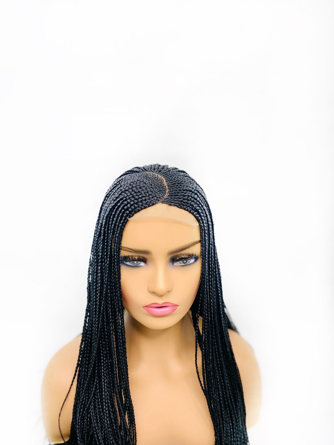 Custom Braided Wig, Neat Braided Wig, Braided Lightweight Wig, Cornrows ...