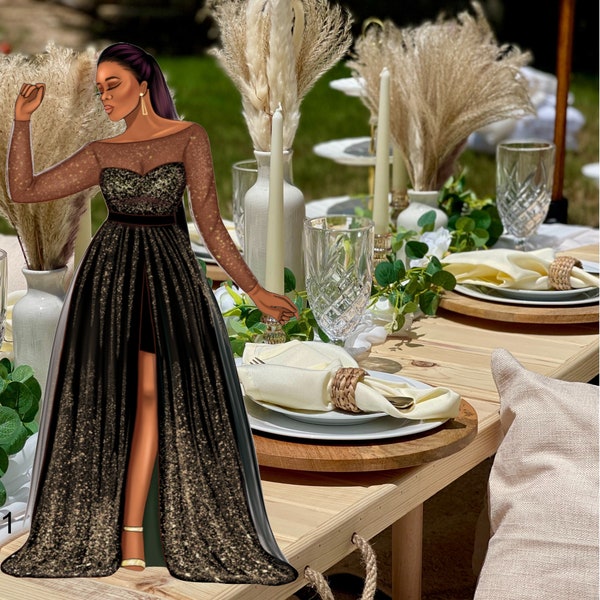 Black Centerpiece - Etsy