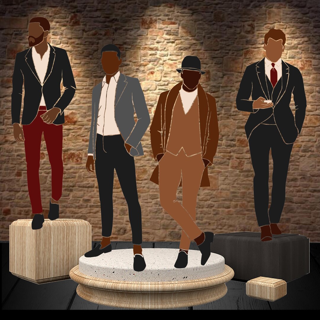 Centerpieces & Table Decor - Cutouts - Man - Male - African American ...