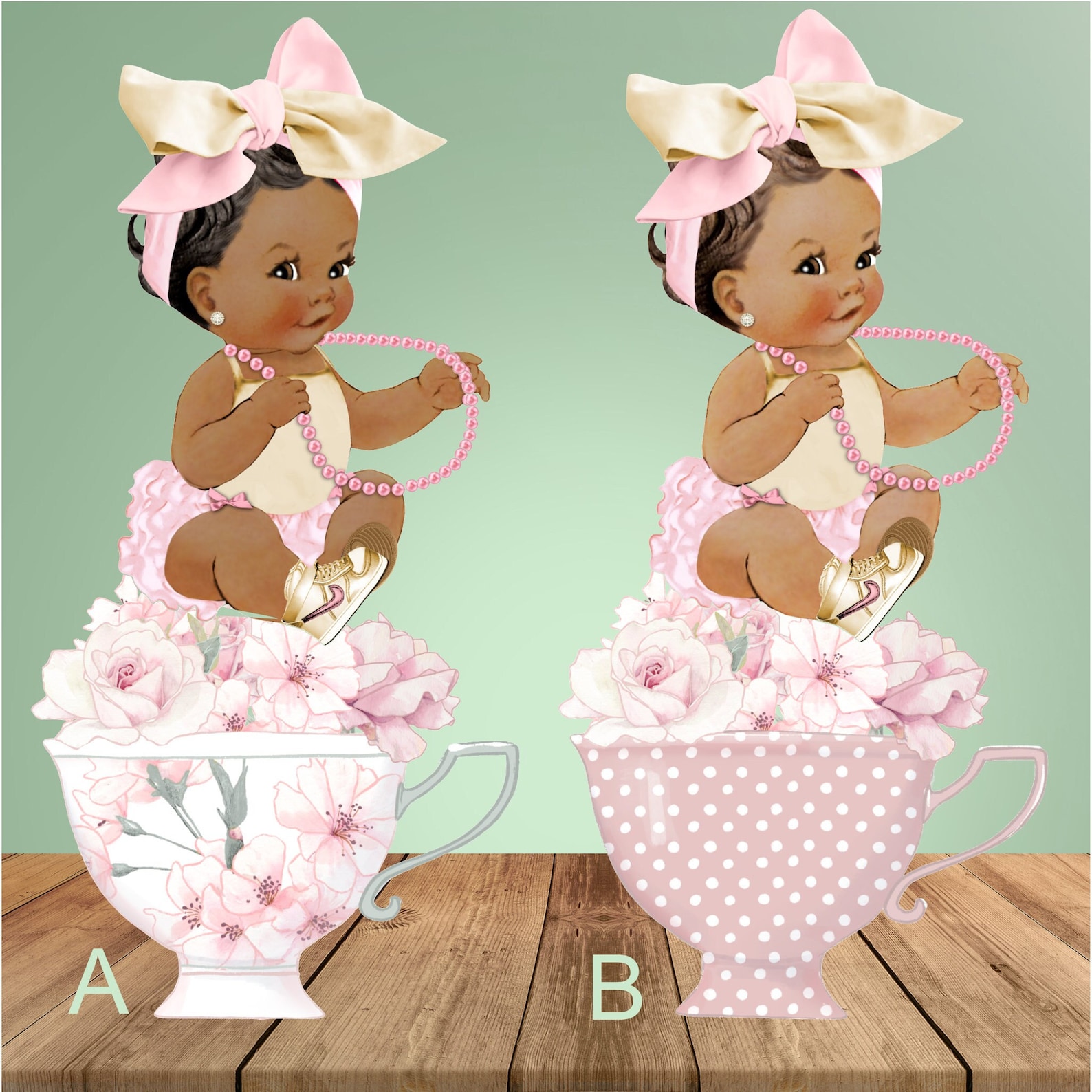 Baby Centerpiece - Baby Cutouts - Table Decor - Party Decor - Black Art ...