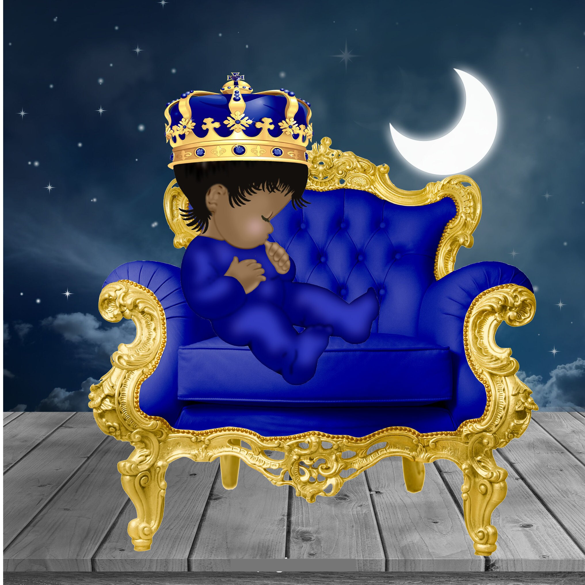 Royal Prince Sitting in Chair Centerpieces cutouts Baby Shower tabletop ...