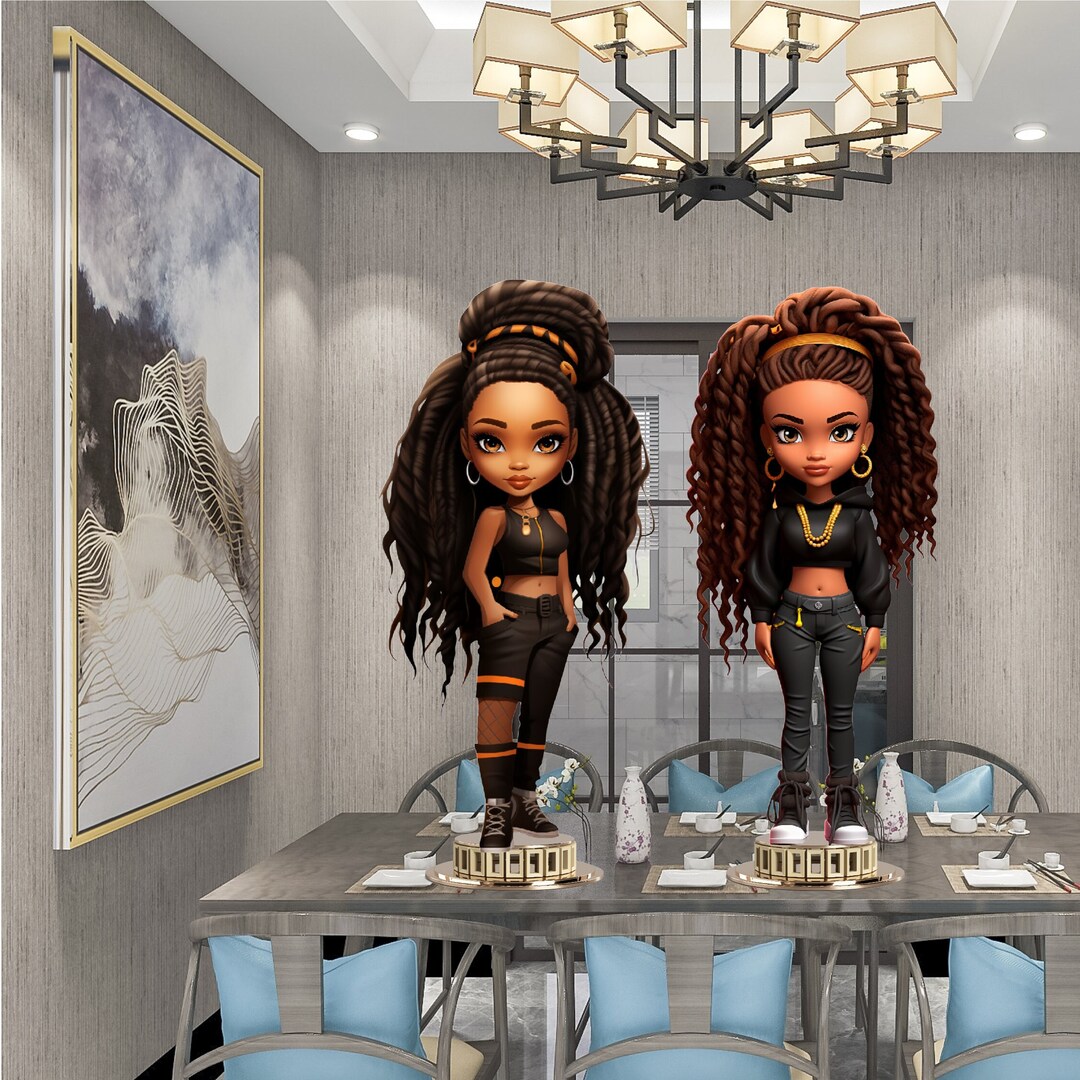 Centerpiece - Cutouts - Party Table Decor - Dread Locs - Girl Chic ...