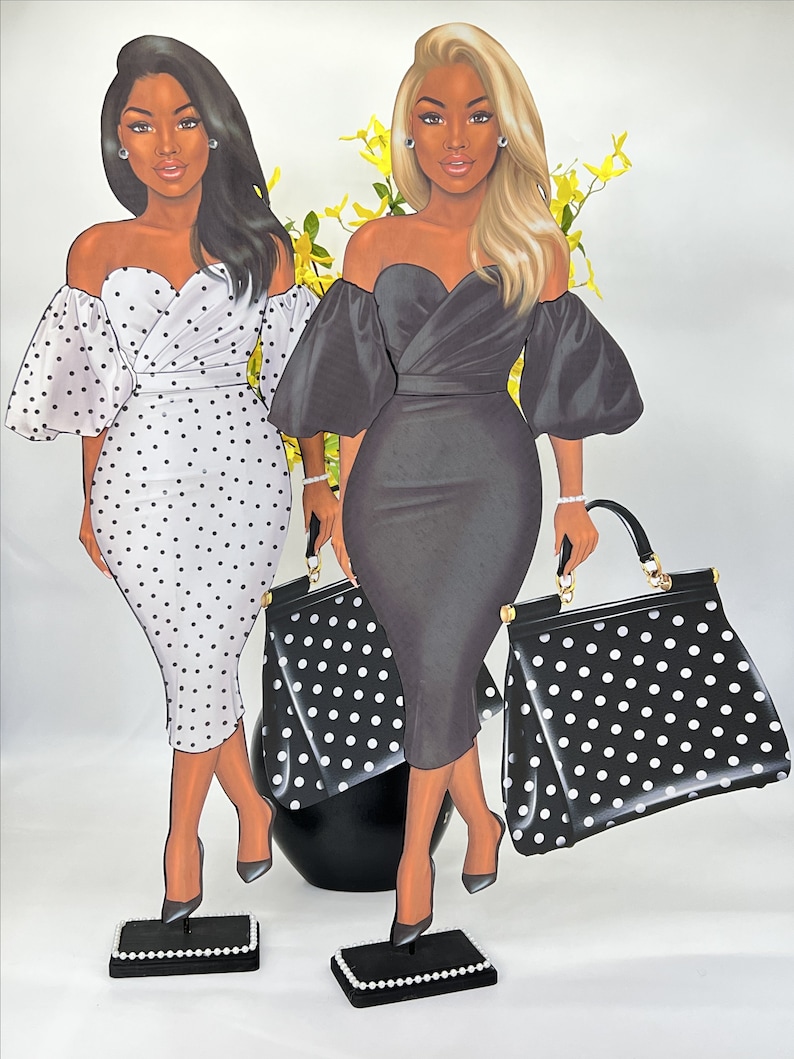 24 Inch Centerpiece - Handbag - Cutouts - Table Decor - Black Art ...