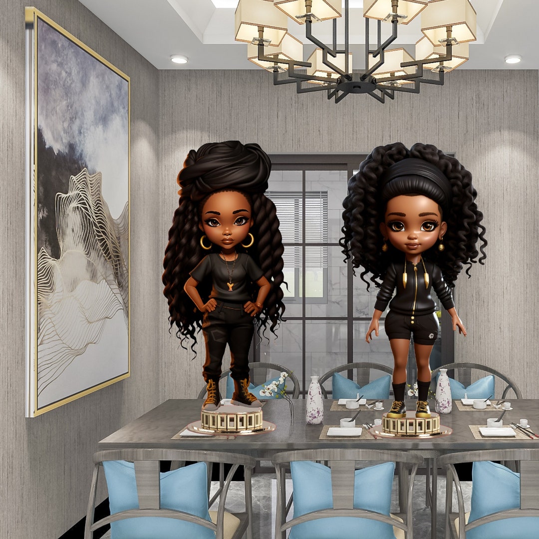 Centerpiece - Cutouts - Party Table Decor - Dread Locs - Girl Chic ...