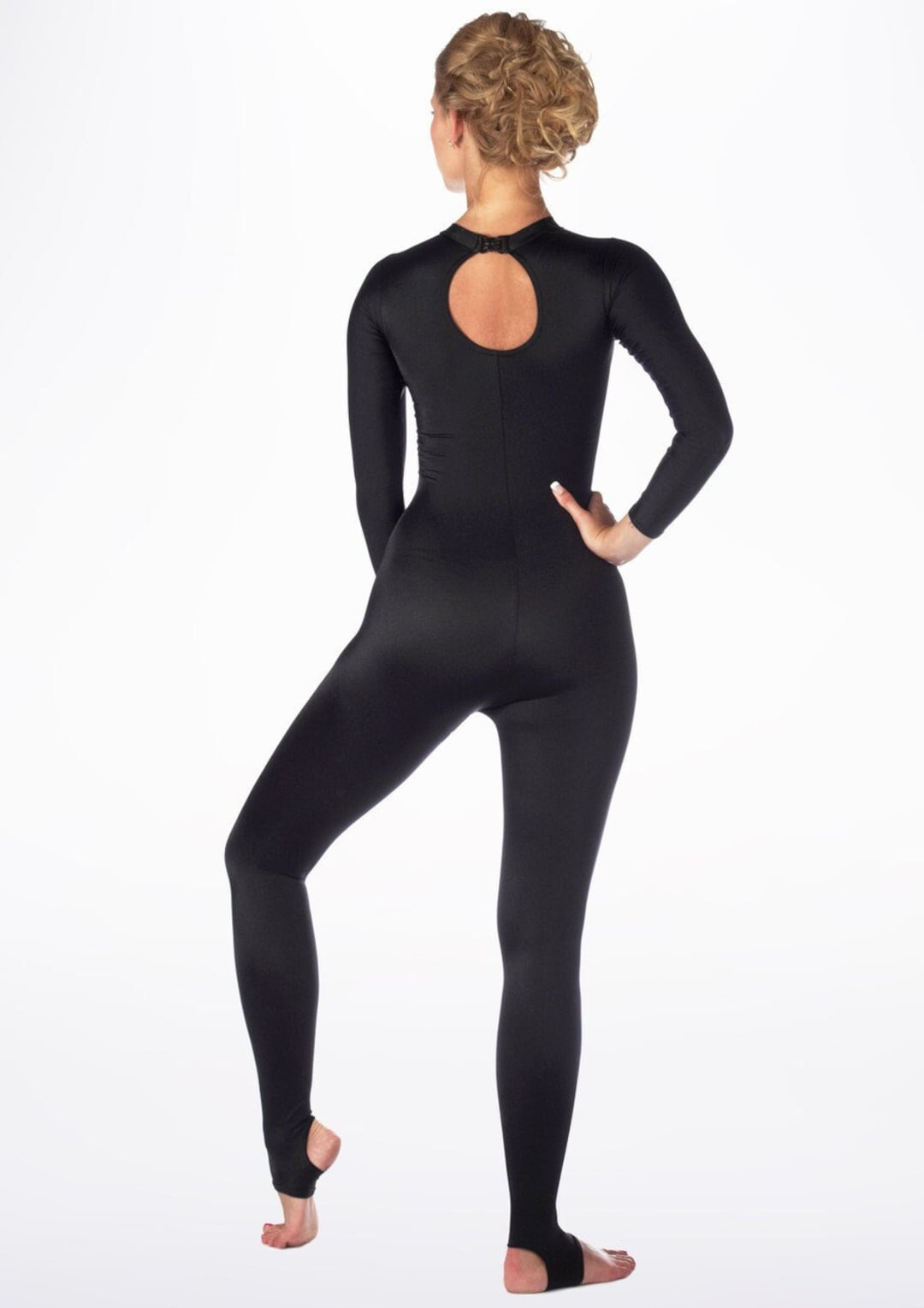 Shiny Catsuit Unitard Long Sleeve Activewear Jumpsuit Onesie Yoga Gym ...